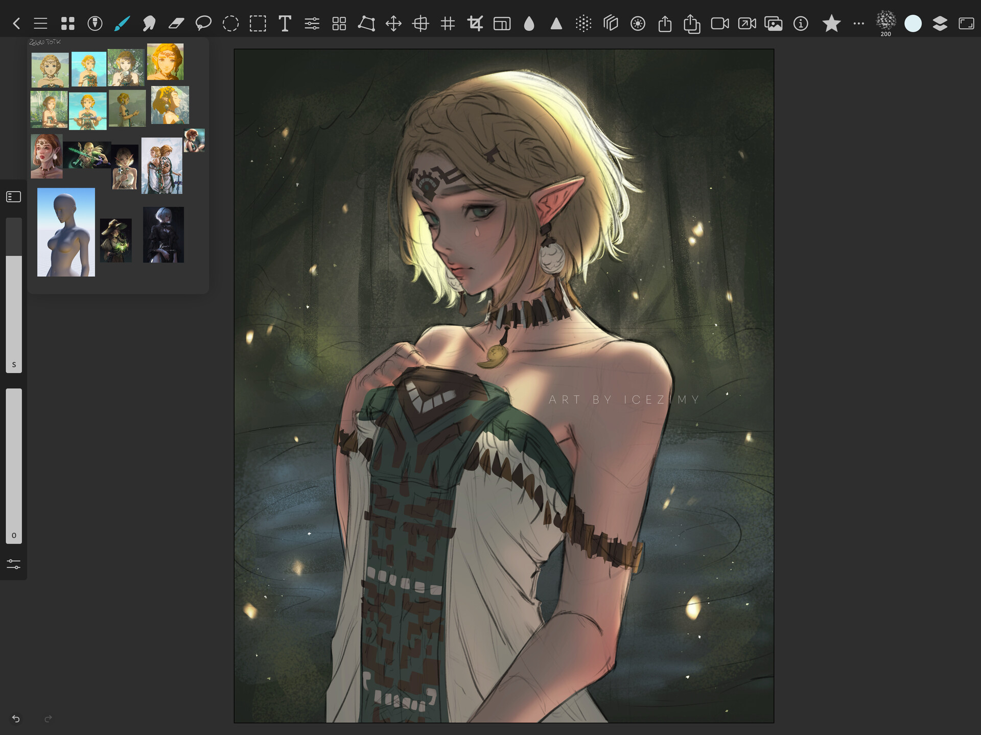 Icezimy - Princess Zelda - Tears of the Kingdom - Fanart