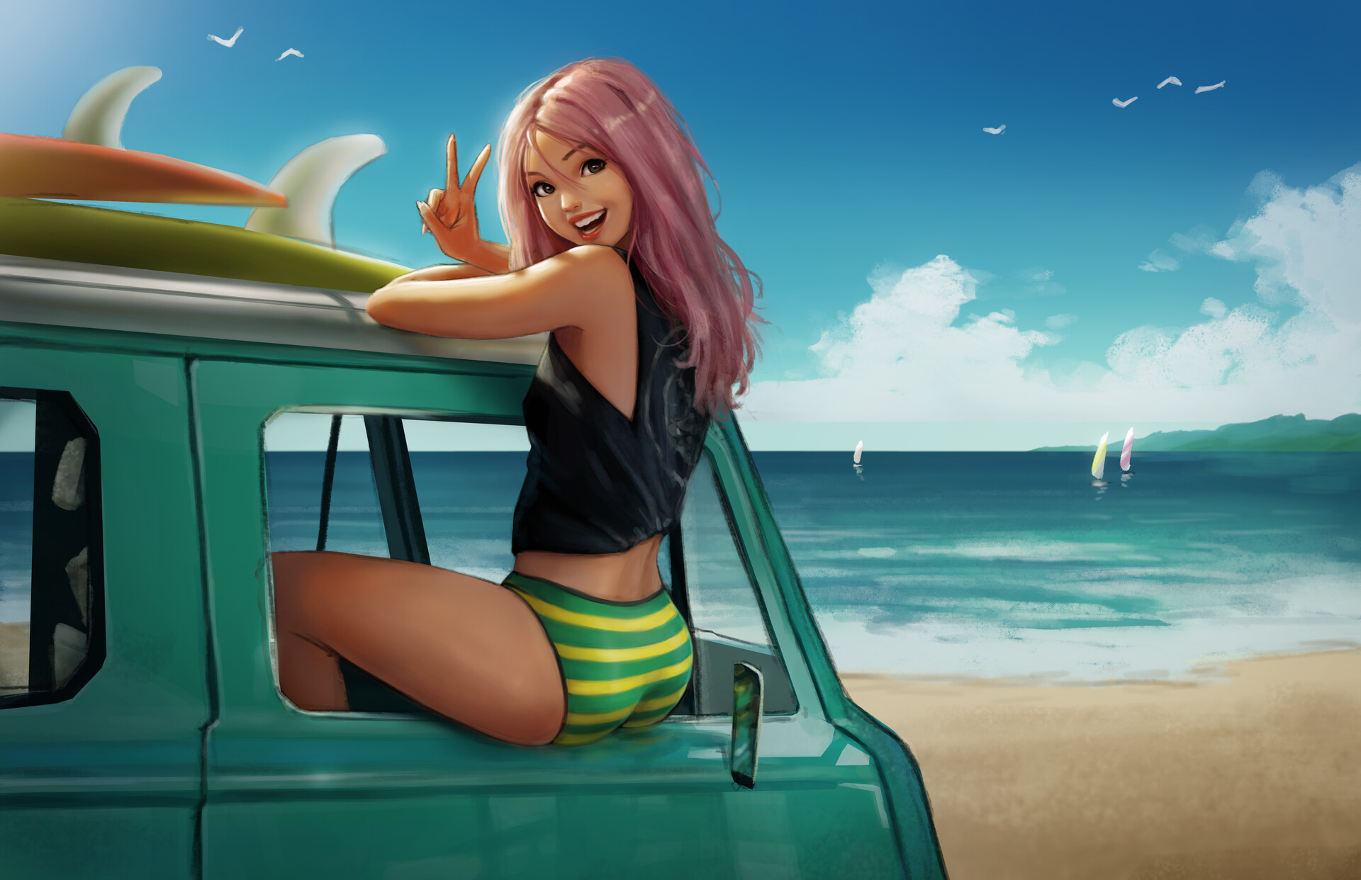ArtStation - Beach Bum