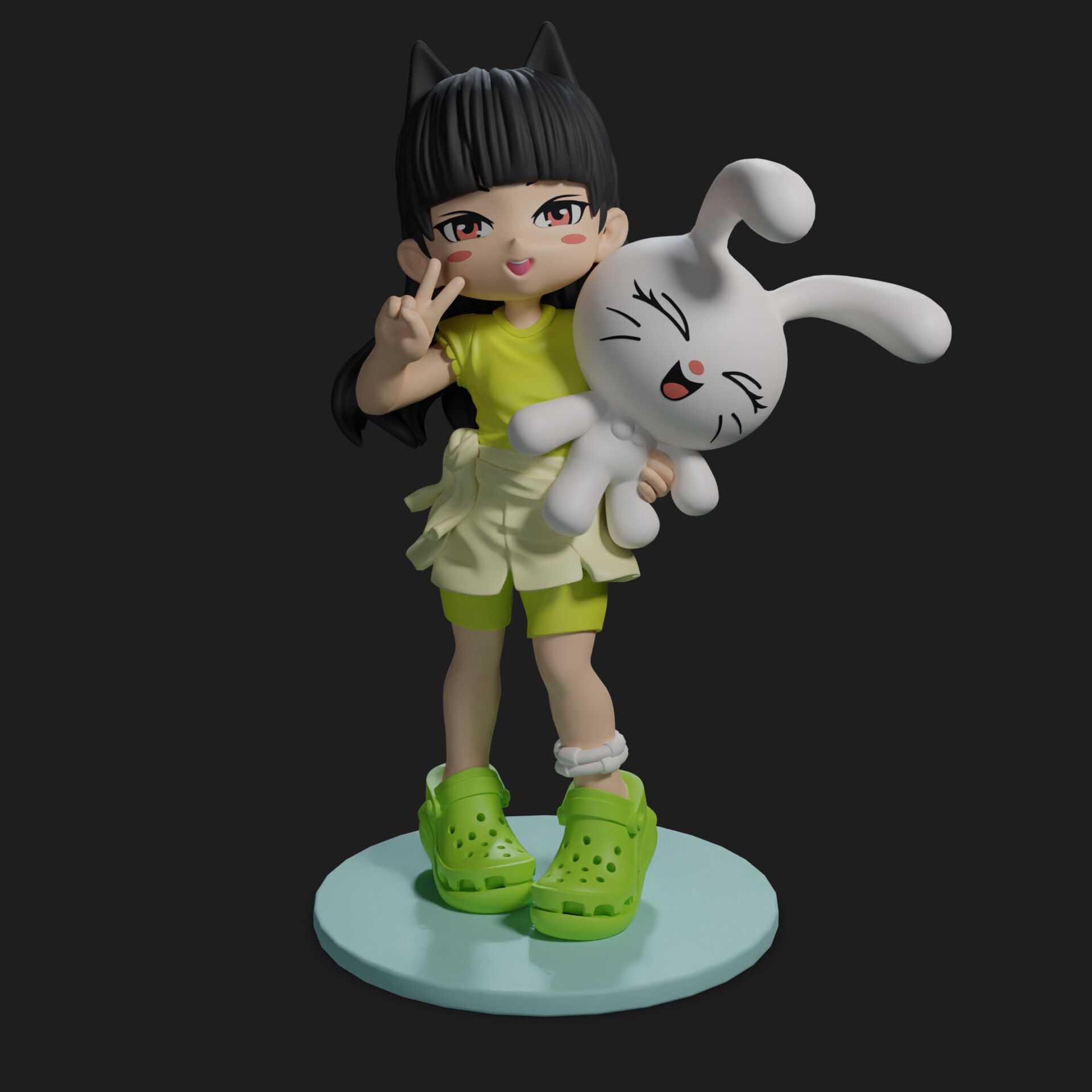 ArtStation - Haerin - New Jeans - 3D Toy Figure