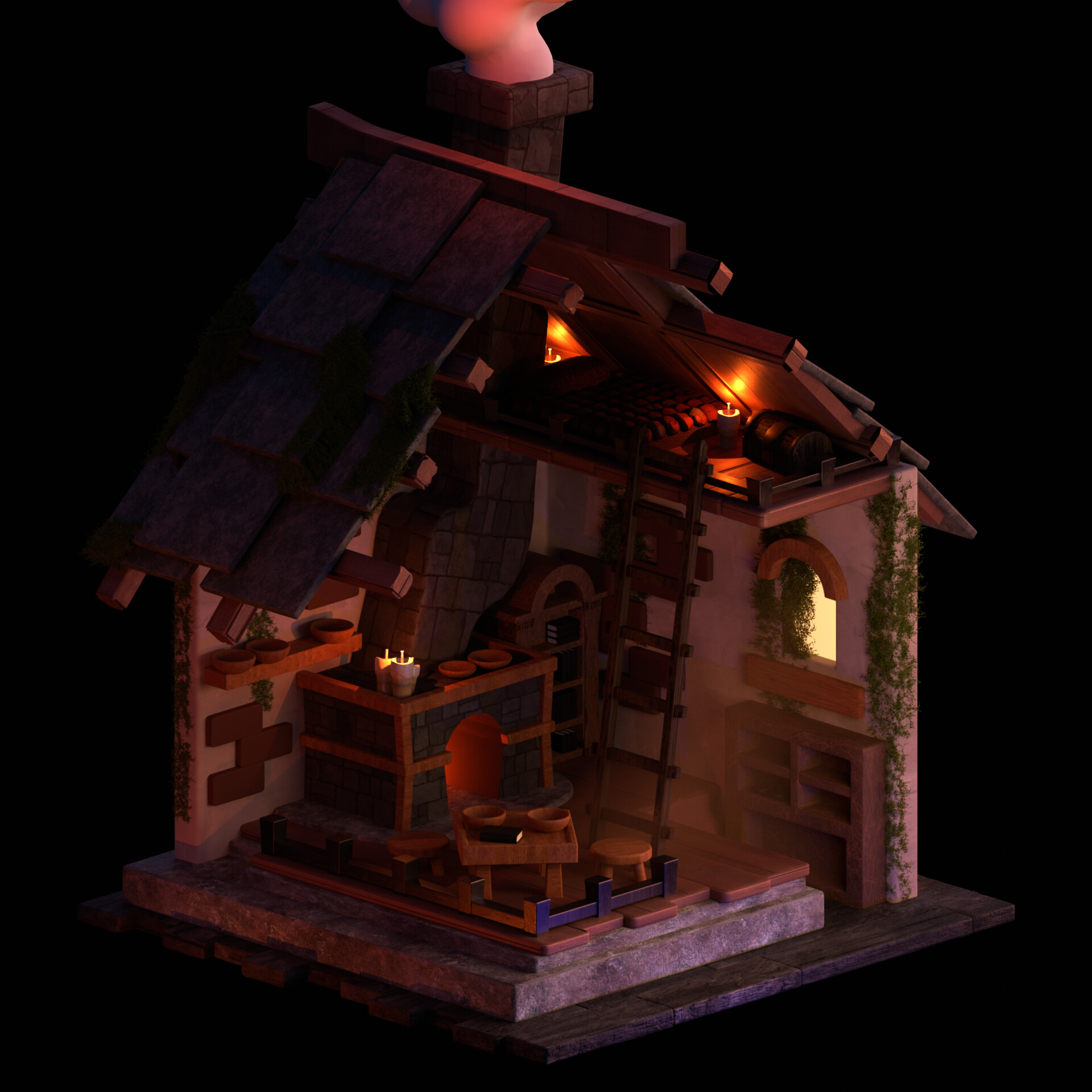 ArtStation - Isometric Cottage