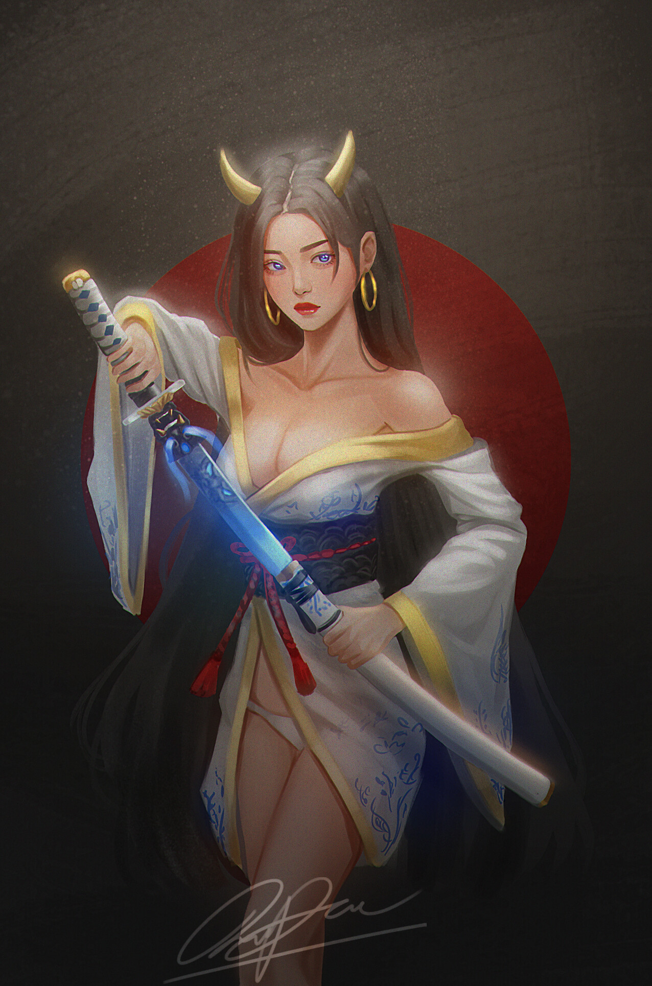 ArtStation - Idea a Phantom Oni skin from Valorant game