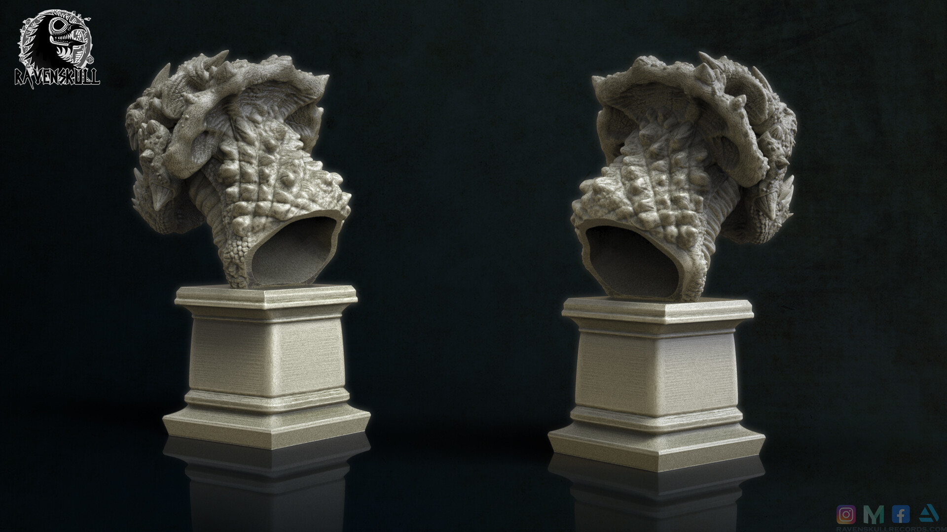 ravenskullrecords miniature - Dragon Bust