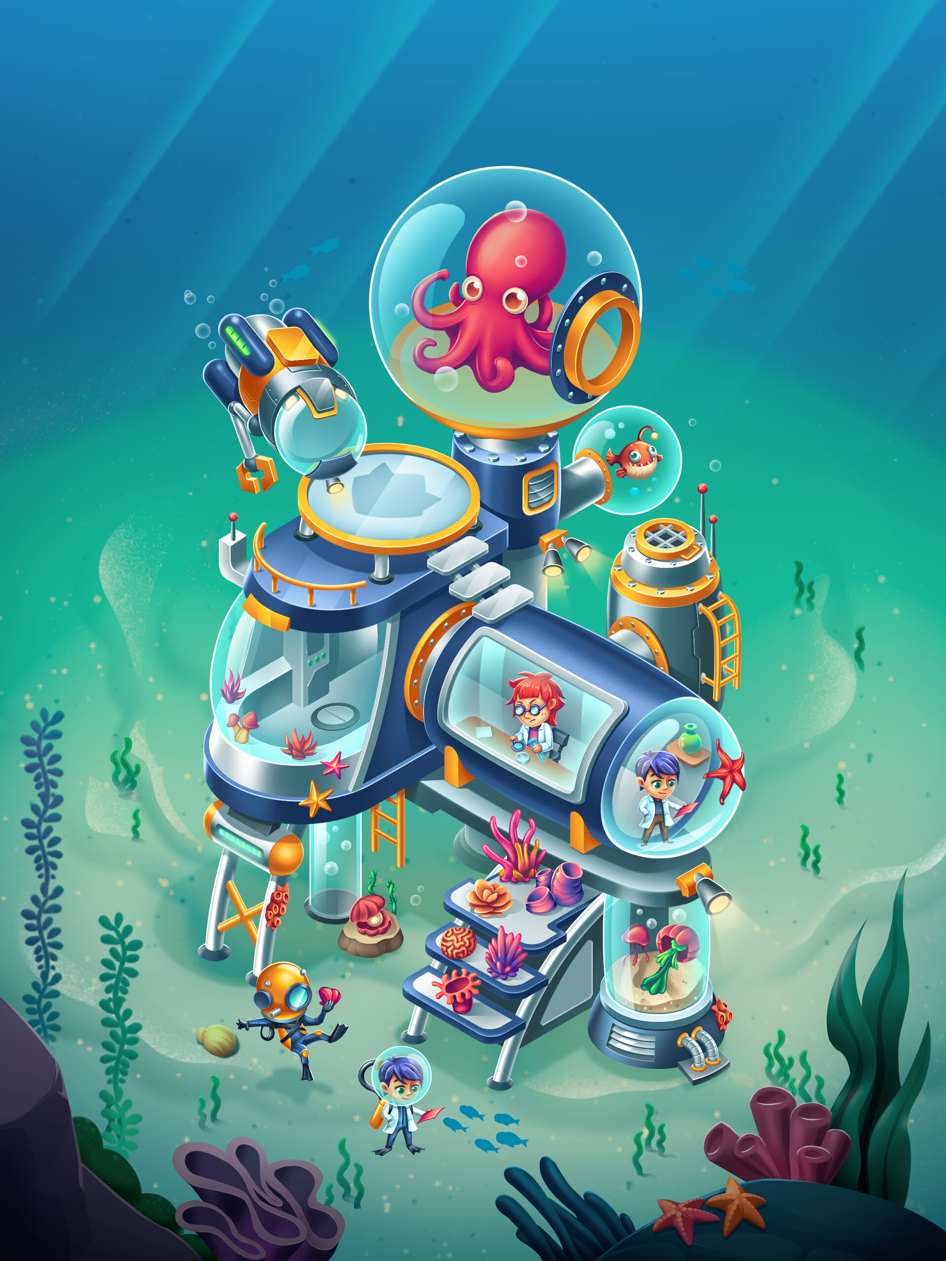 ArtStation - Underwater Research Lab
