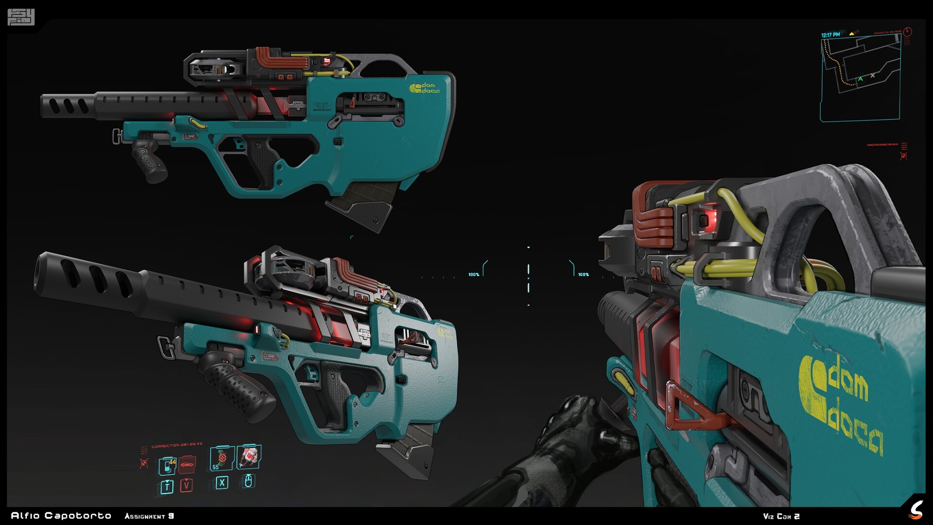 ArtStation - Cyberpunk SMART assault rifle