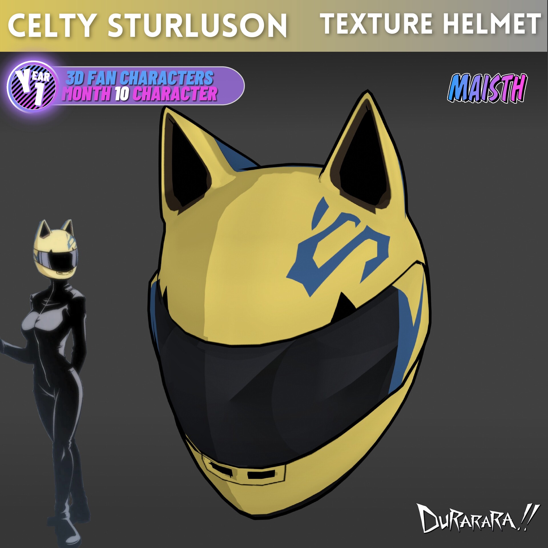 ArtStation - Texture Head | Celty Sturluson | Durarara! | 3DFC (Week 3 ...