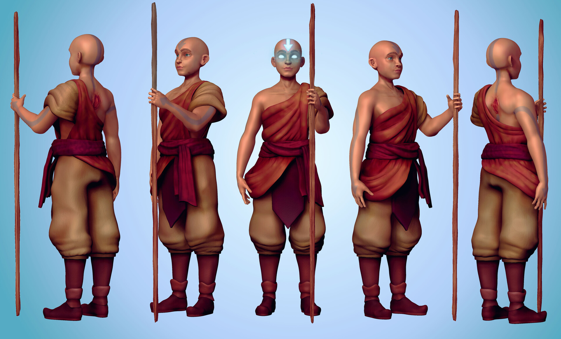 ArtStation - Avatar Aang 3D Model