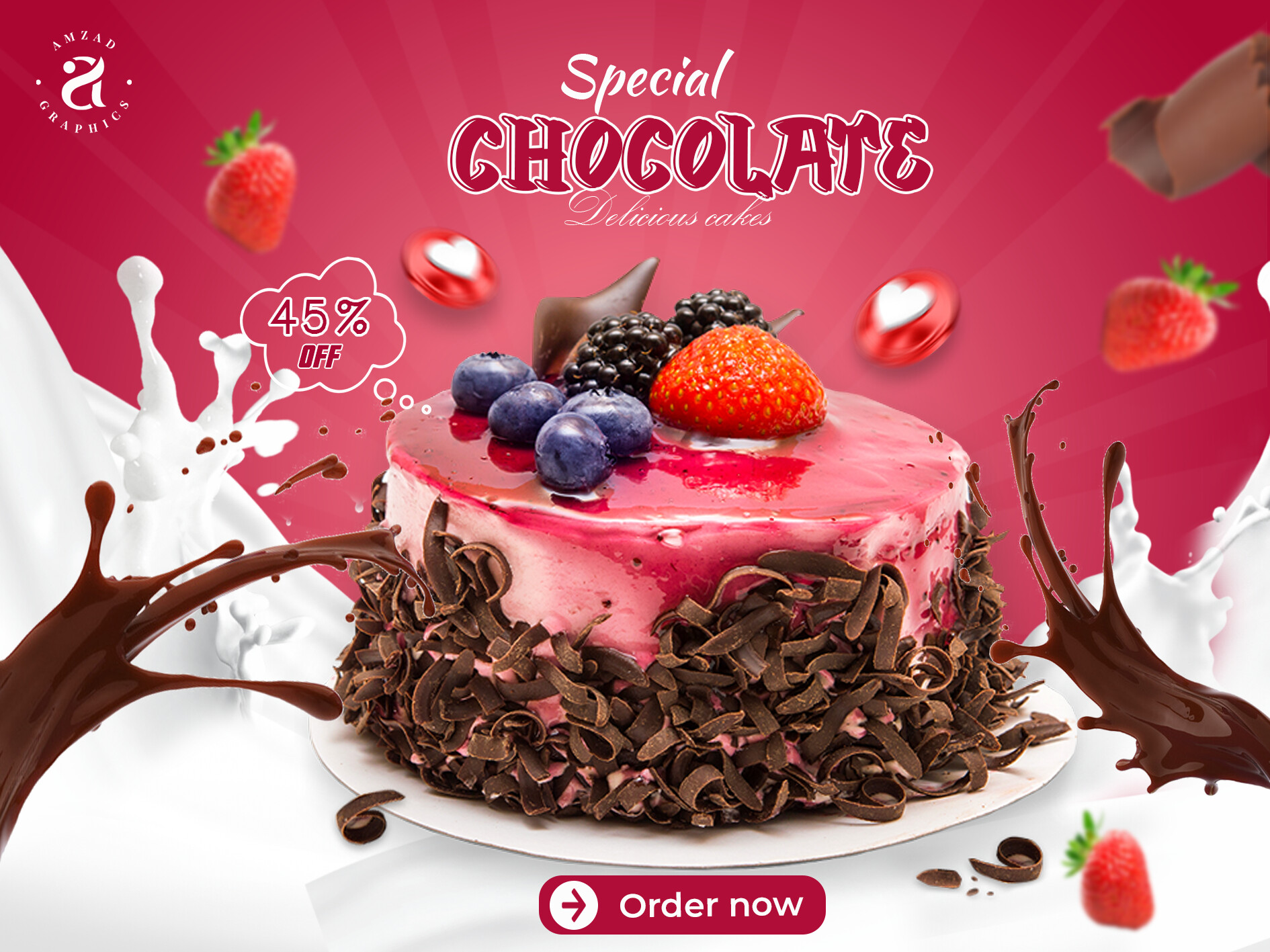 ArtStation - cake social media poster