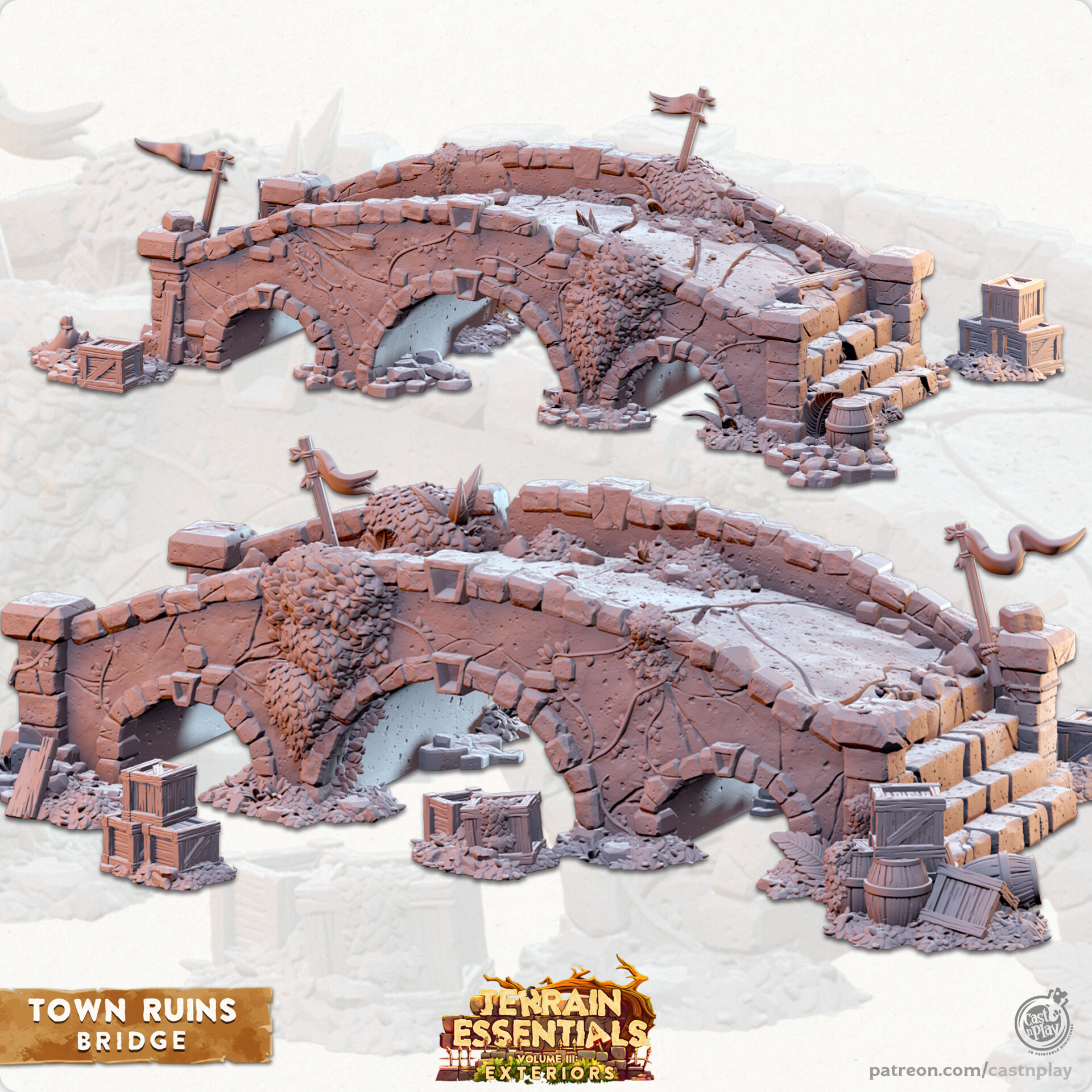 ArtStation - 3D Model Town Ruins Set