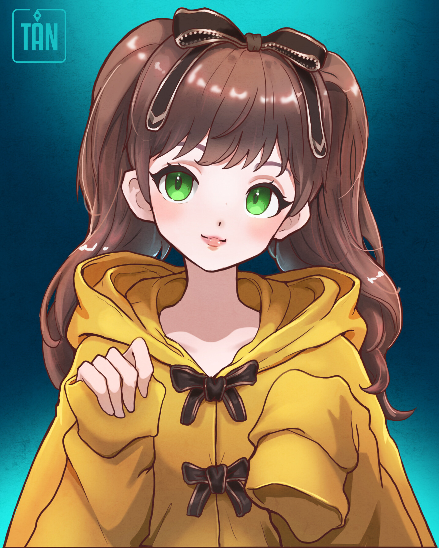 girl with oversized hoodie drawing