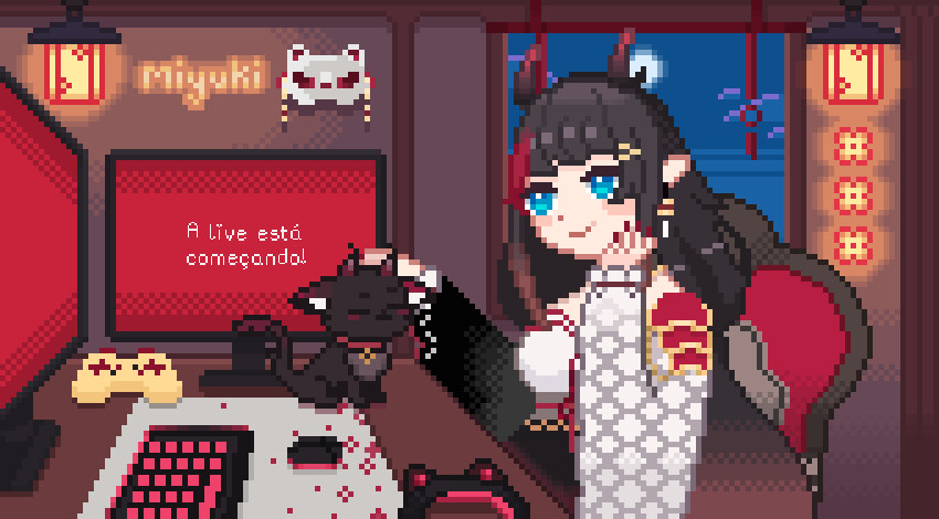 ArtStation - Background Vtuber pixel art Commission