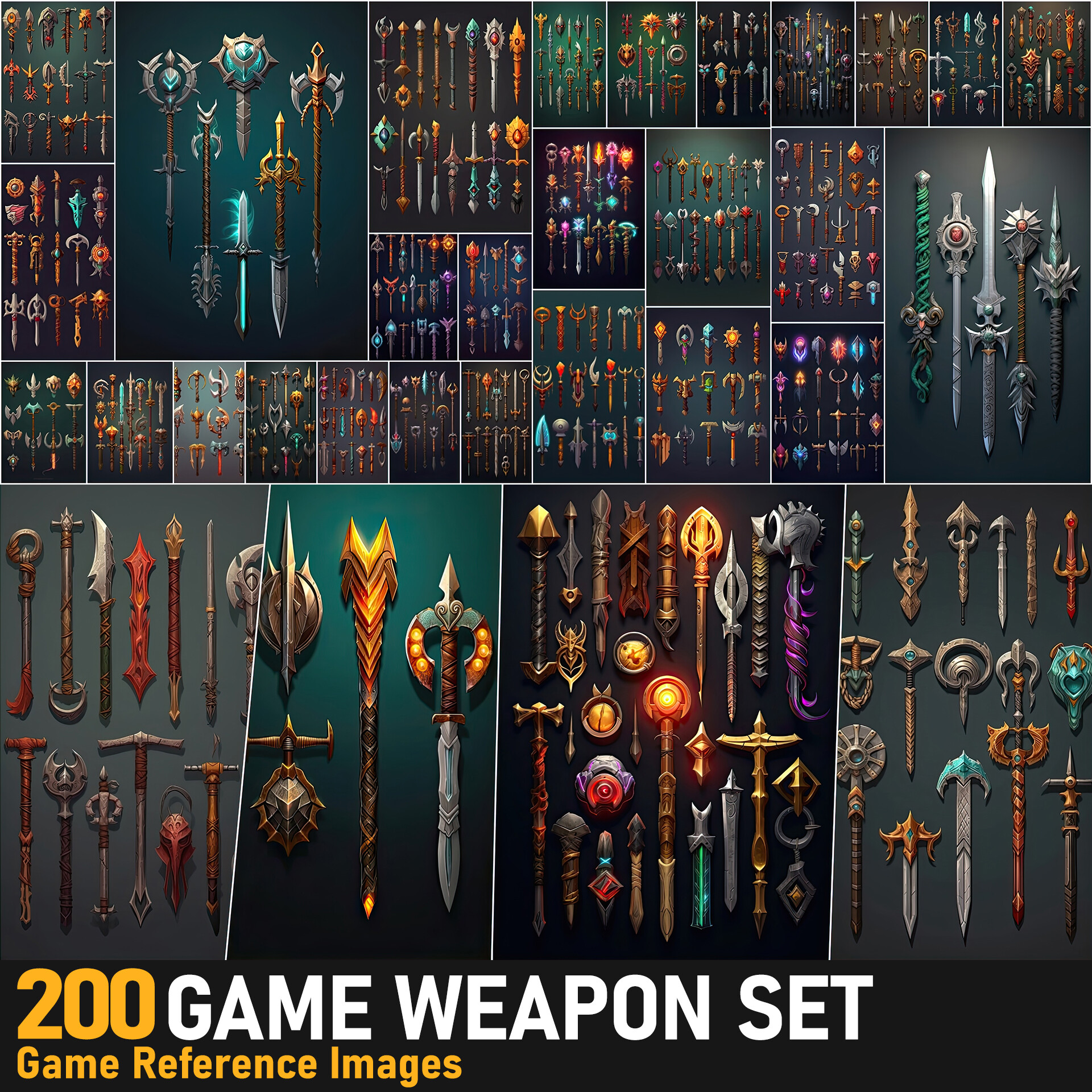 Vio_Lemurian - Game Weapon Set|4K Reference Images