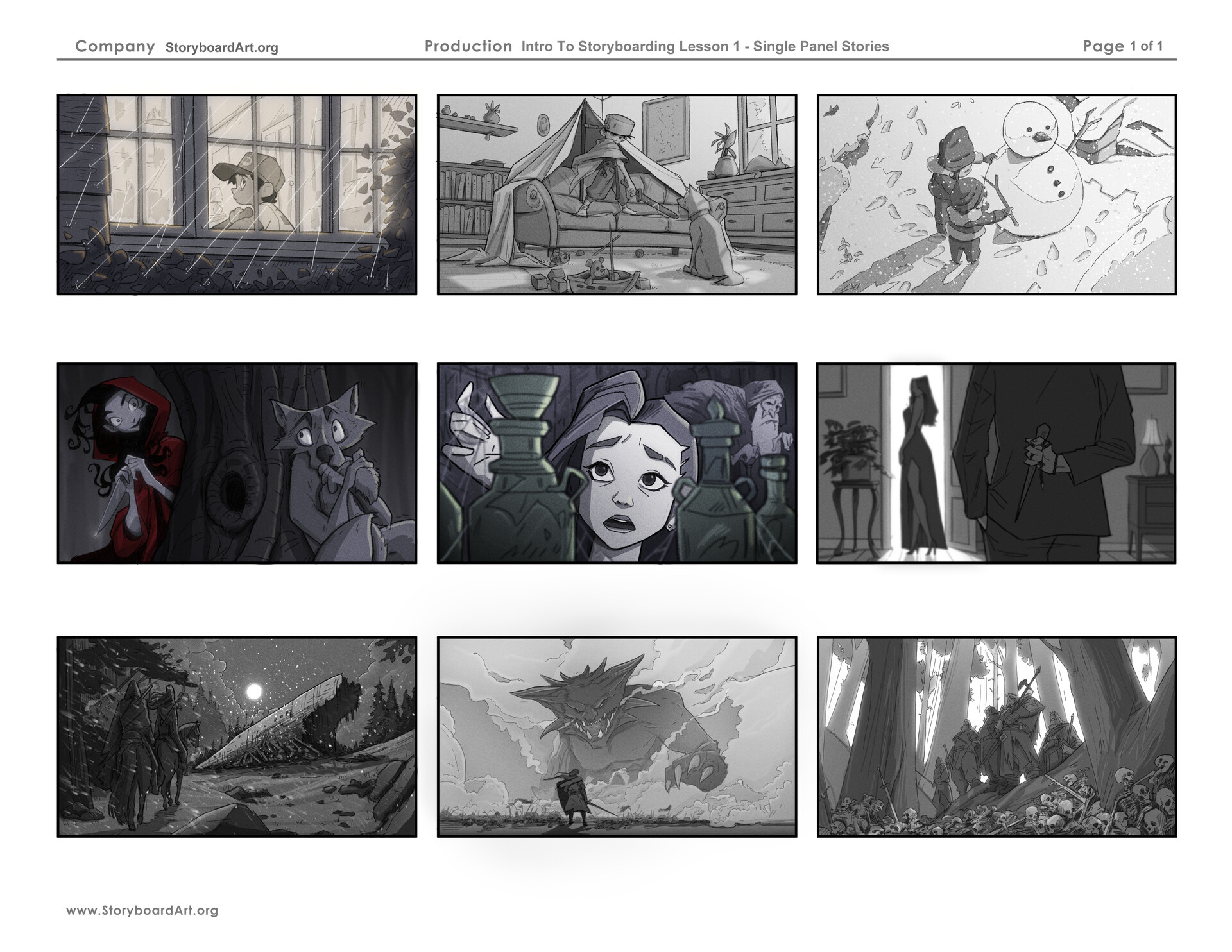 ArtStation - StoryboardArt.org Intro to Storyboarding Single Panel Stories