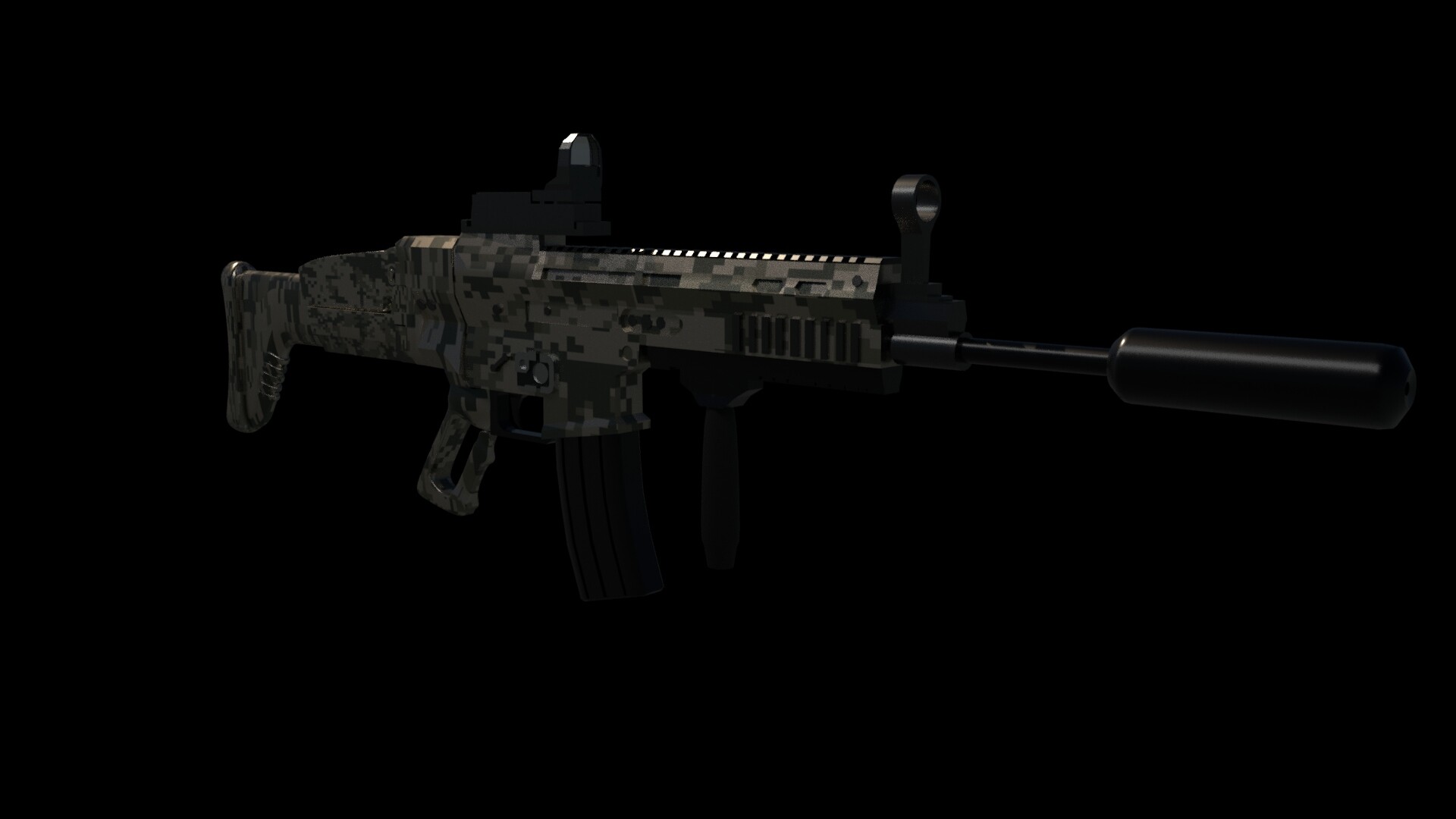 ArtStation - 3D Camo Scar-L Rifle