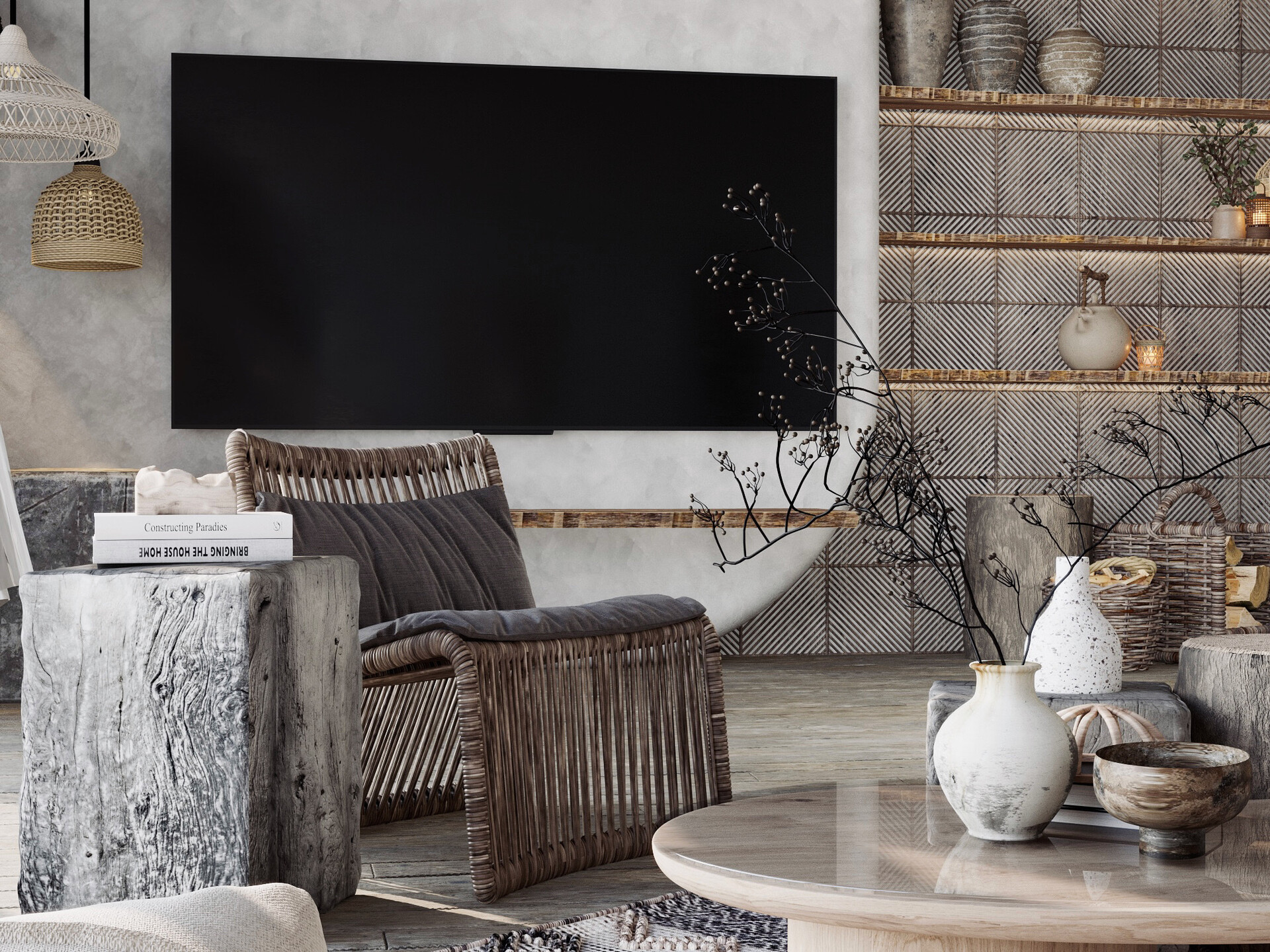 ArtStation - Wabi sabi living room