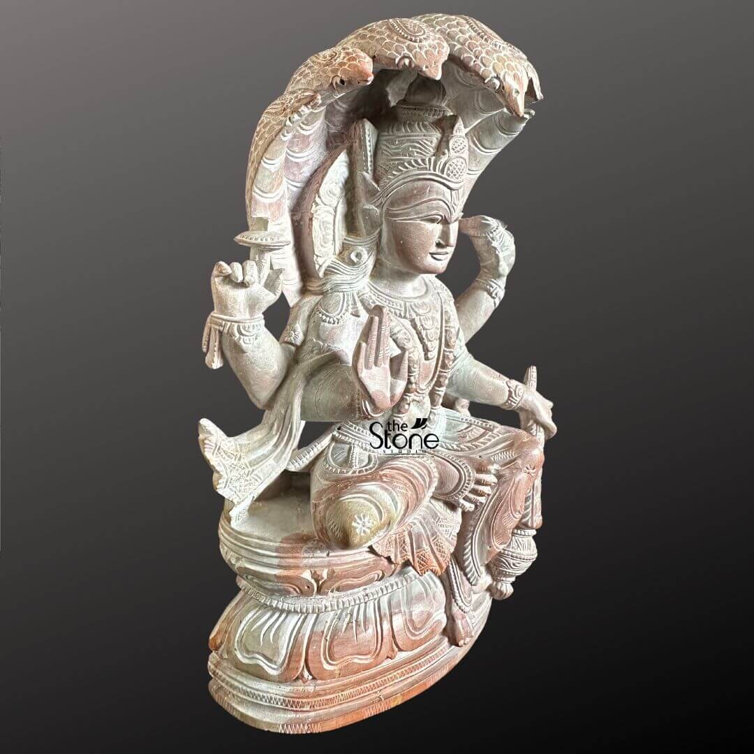 The Stone Studio - Lord Vishnu With Seshnaag Sculpture 8″ | The Stone ...
