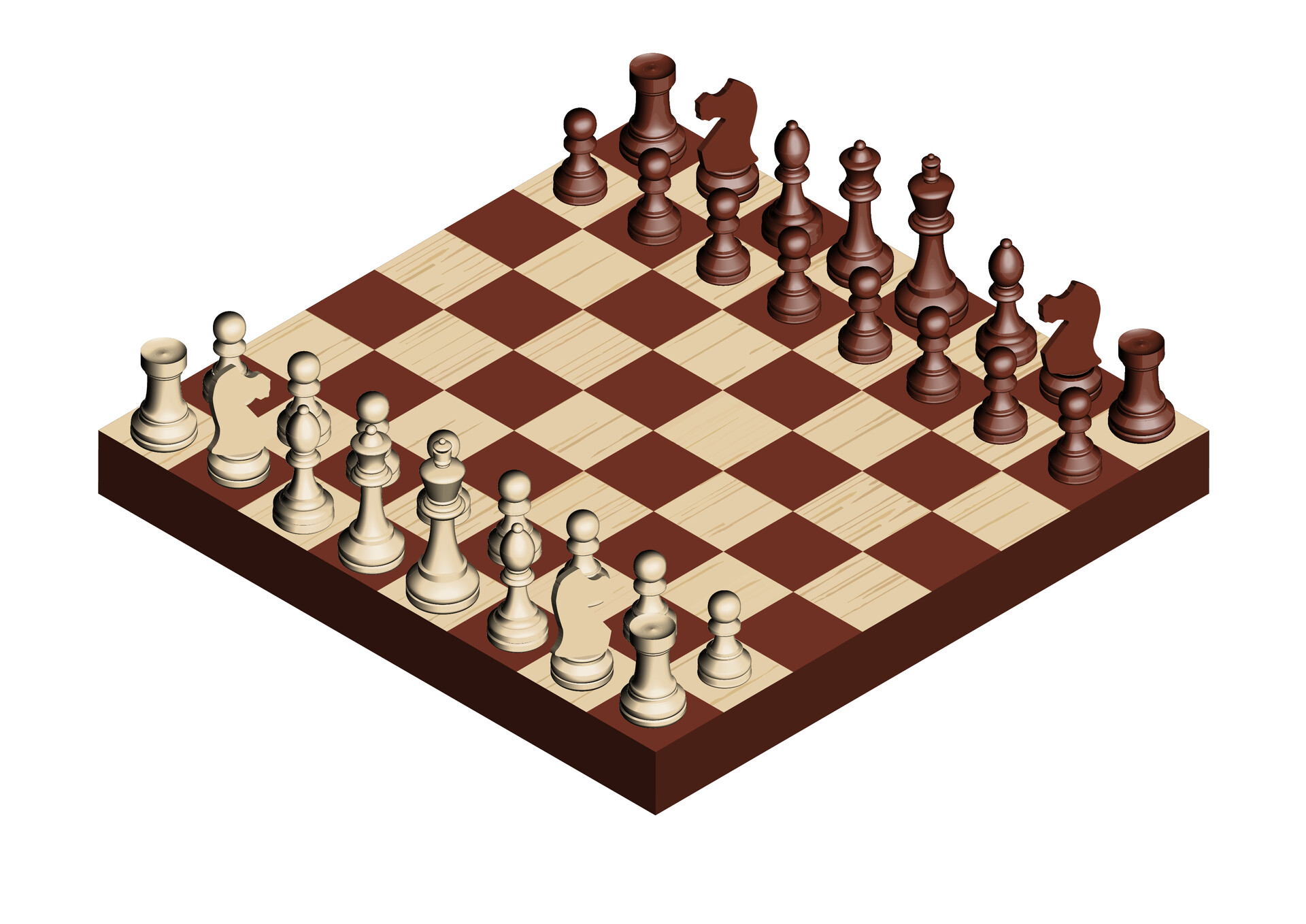 ArtStation - 3D Chess Board On Illustrator