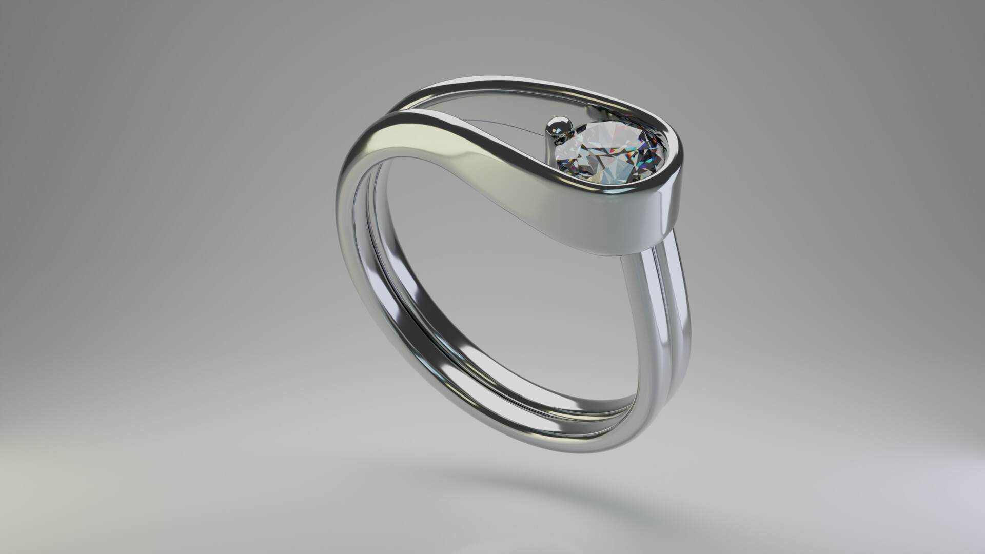 ArtStation - A ring with a diamond