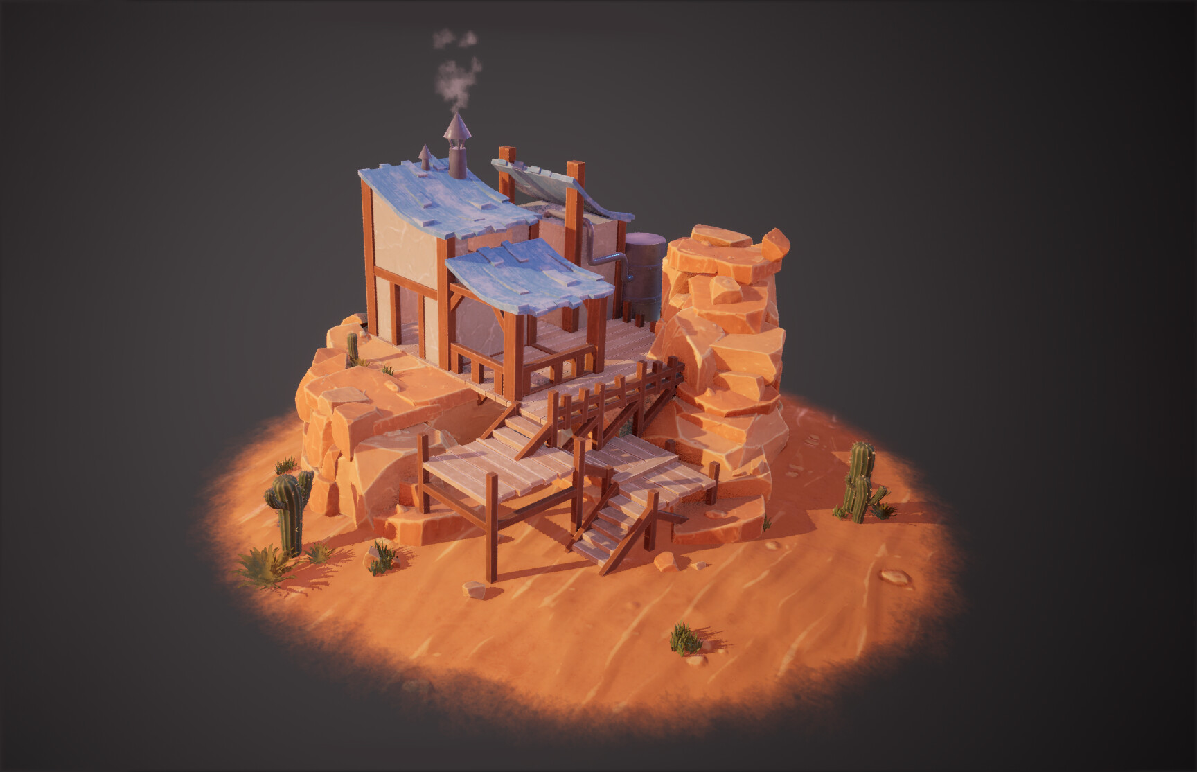 Katrin Georgieva - Stylized diorama by Stephen Sharples' concept art