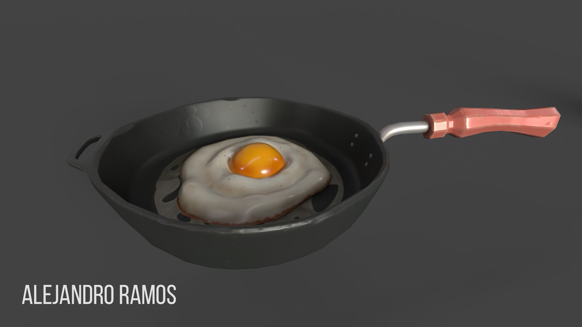 ArtStation - Fried egg & skillet