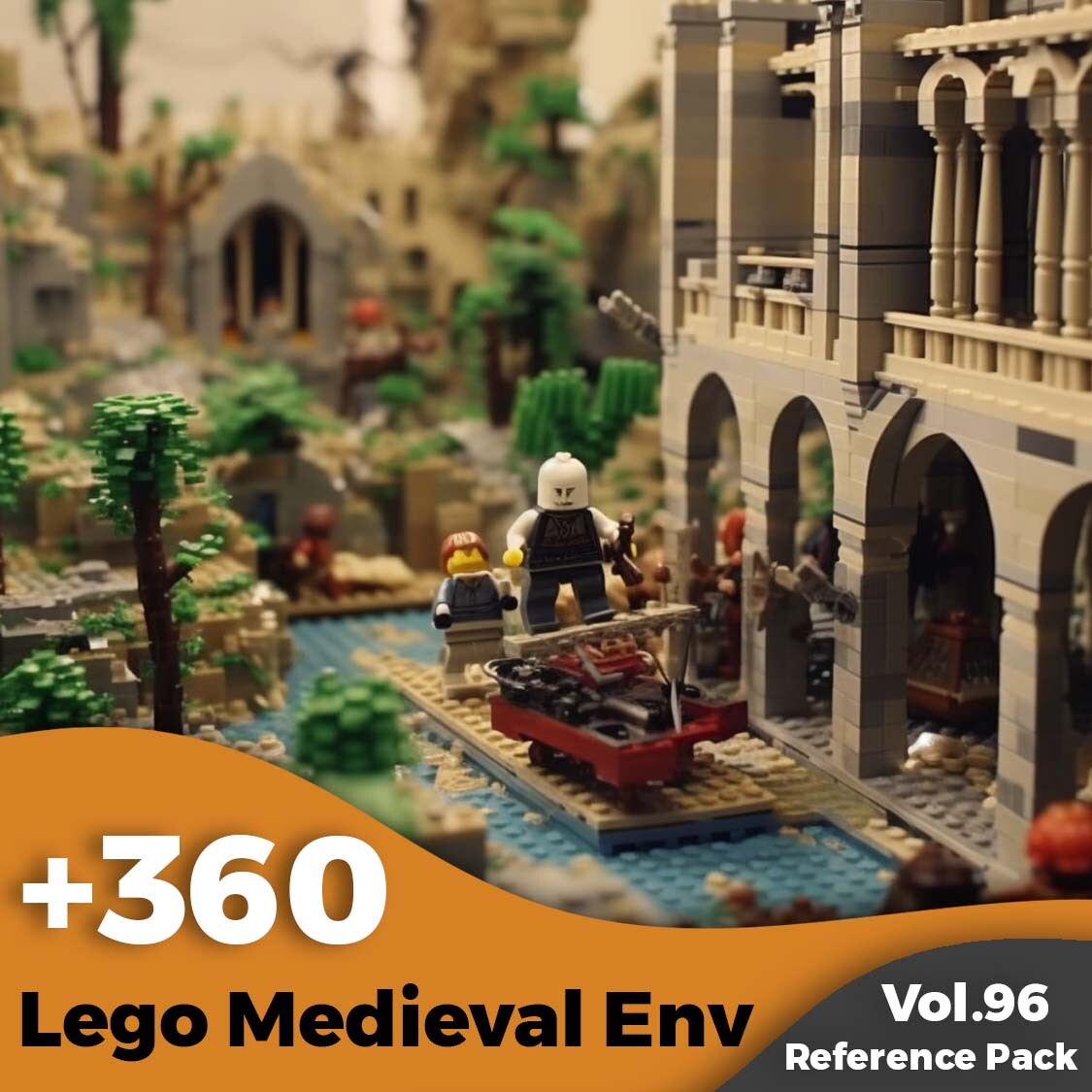 Concept Art - +360 Lego Medieval Environment Concept (4k) | Vol_96