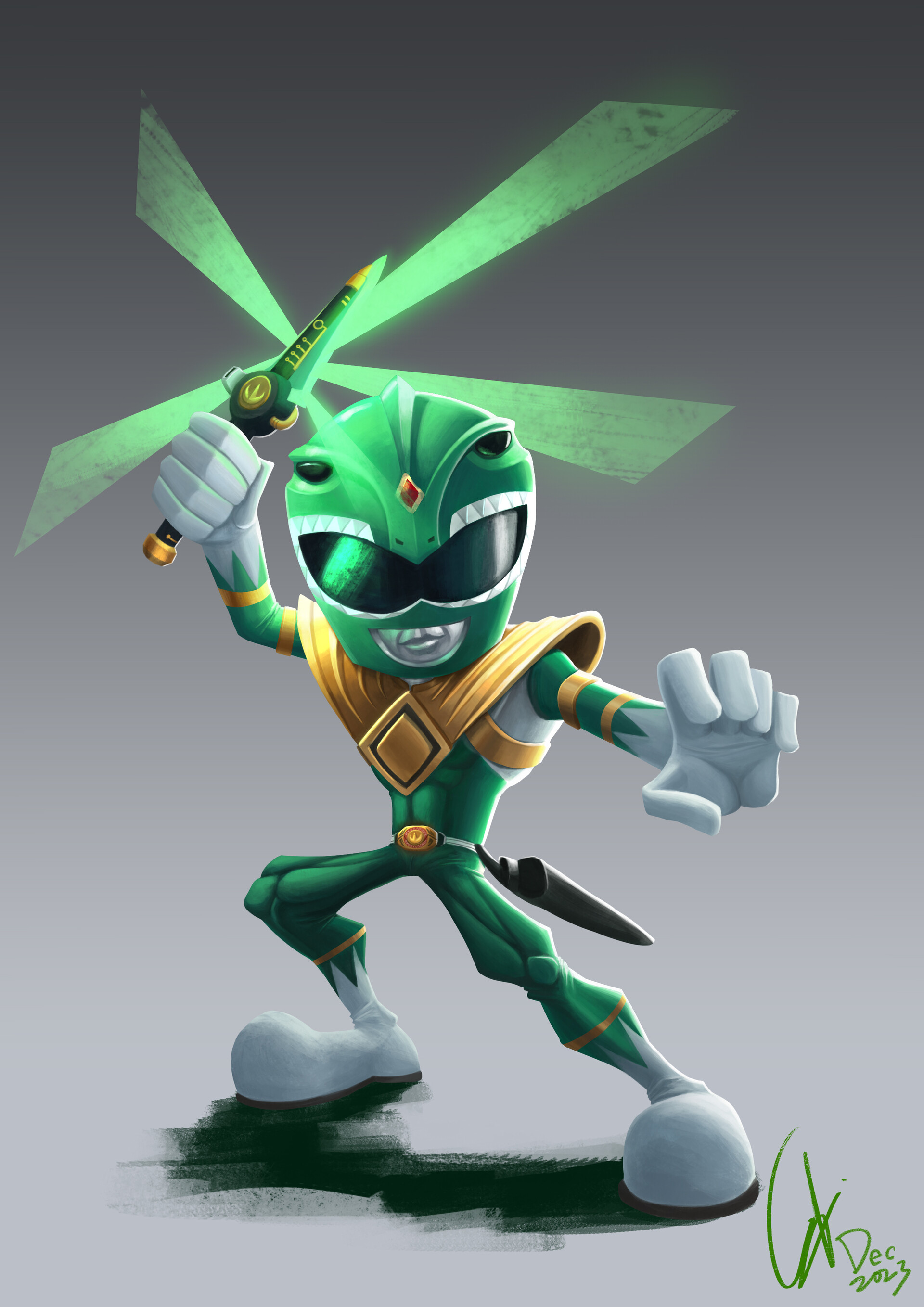 ArtStation - Mighty Morphin Power Rangers Stylized Green Ranger