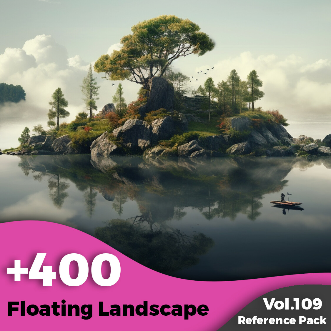 ArtStation - +400 Floating Landscape (4k) | Vol_109