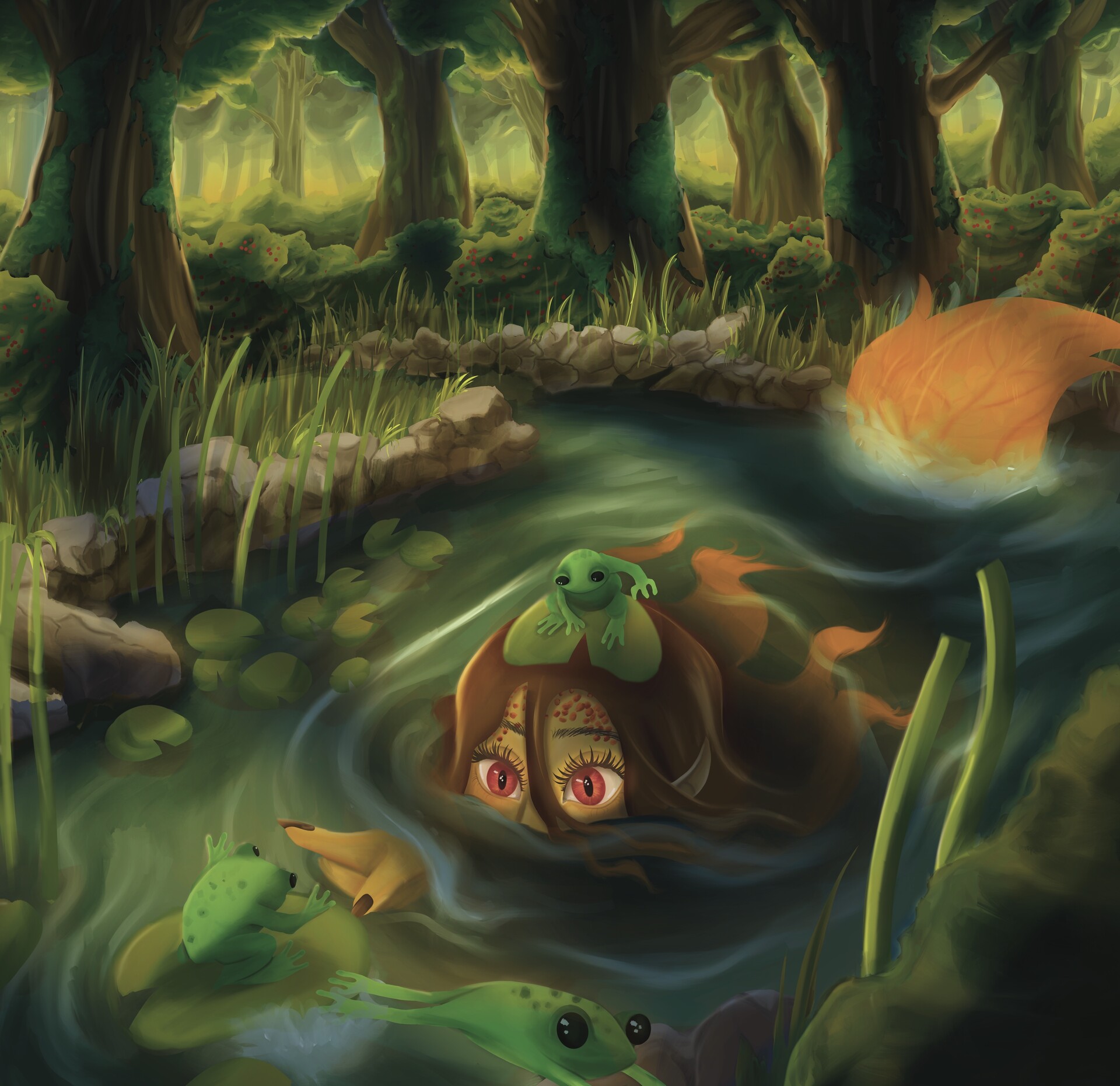 ArtStation - Frog pond