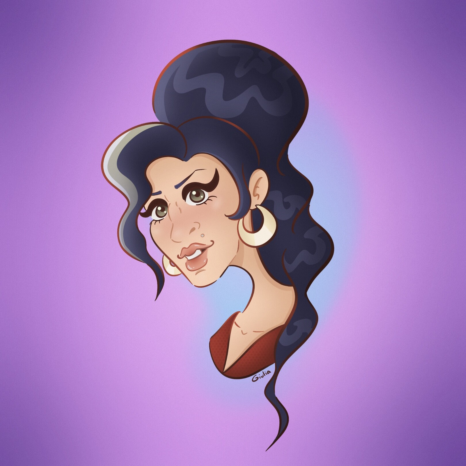 ArtStation - Amy Winehouse Portrait