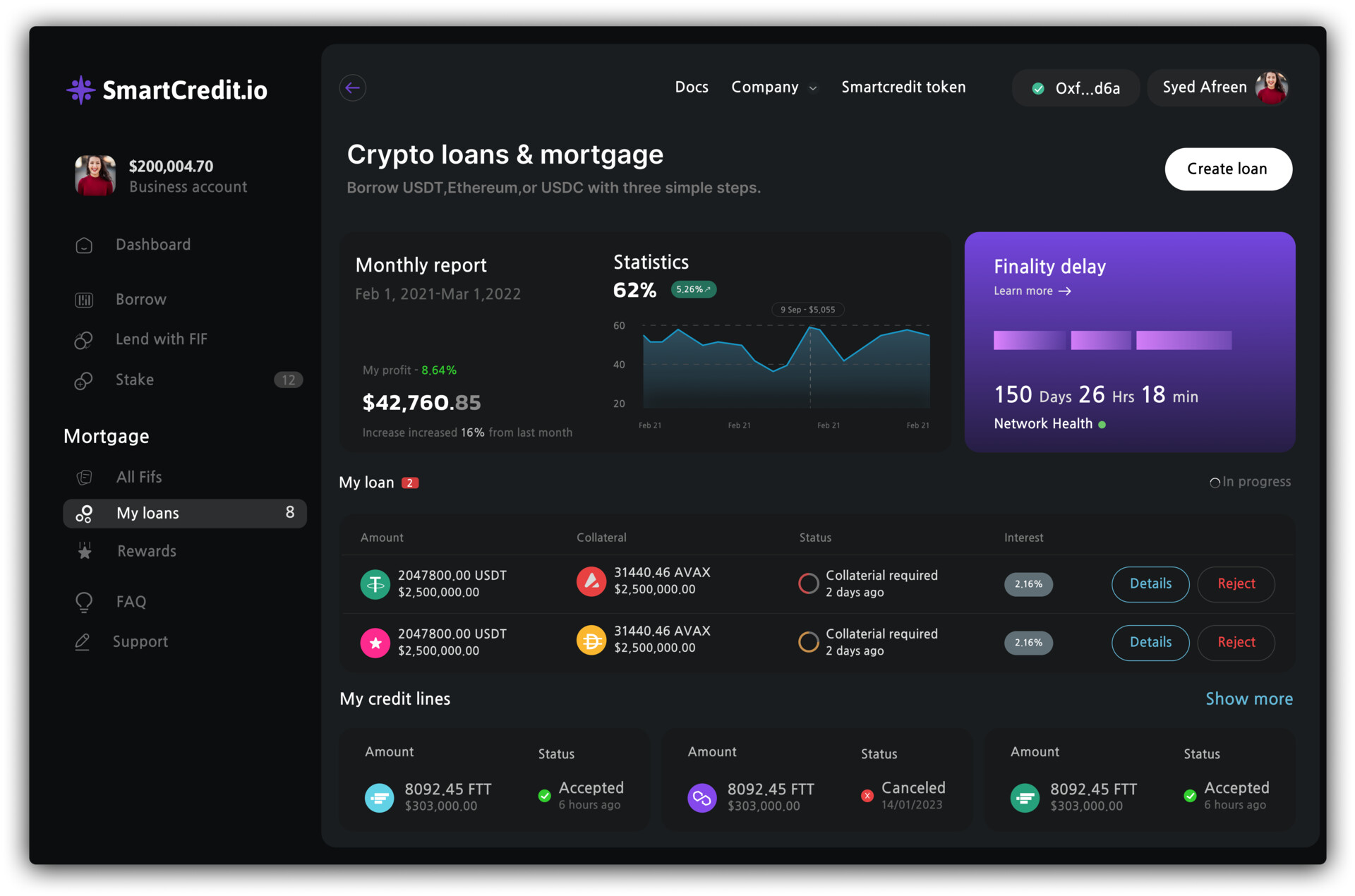 ArtStation - smart credit UI