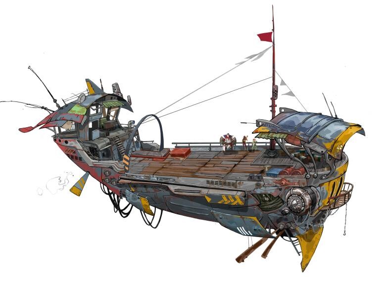 ArtStation - flying ship