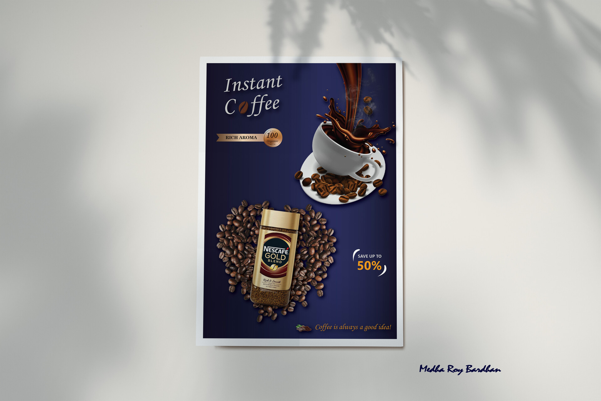 ArtStation - Poster design for a coffee shop.