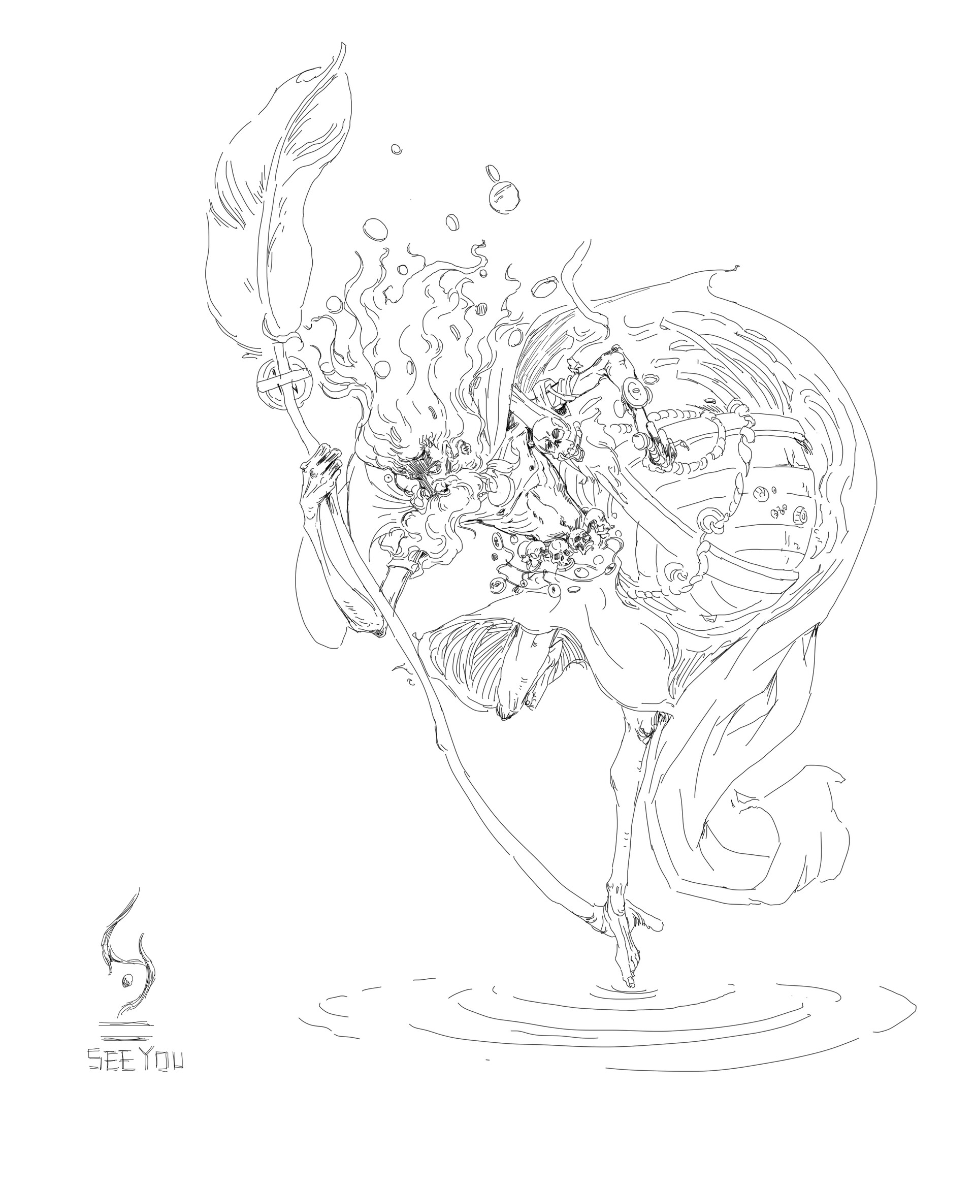 ArtStation - boatman on the River Styx