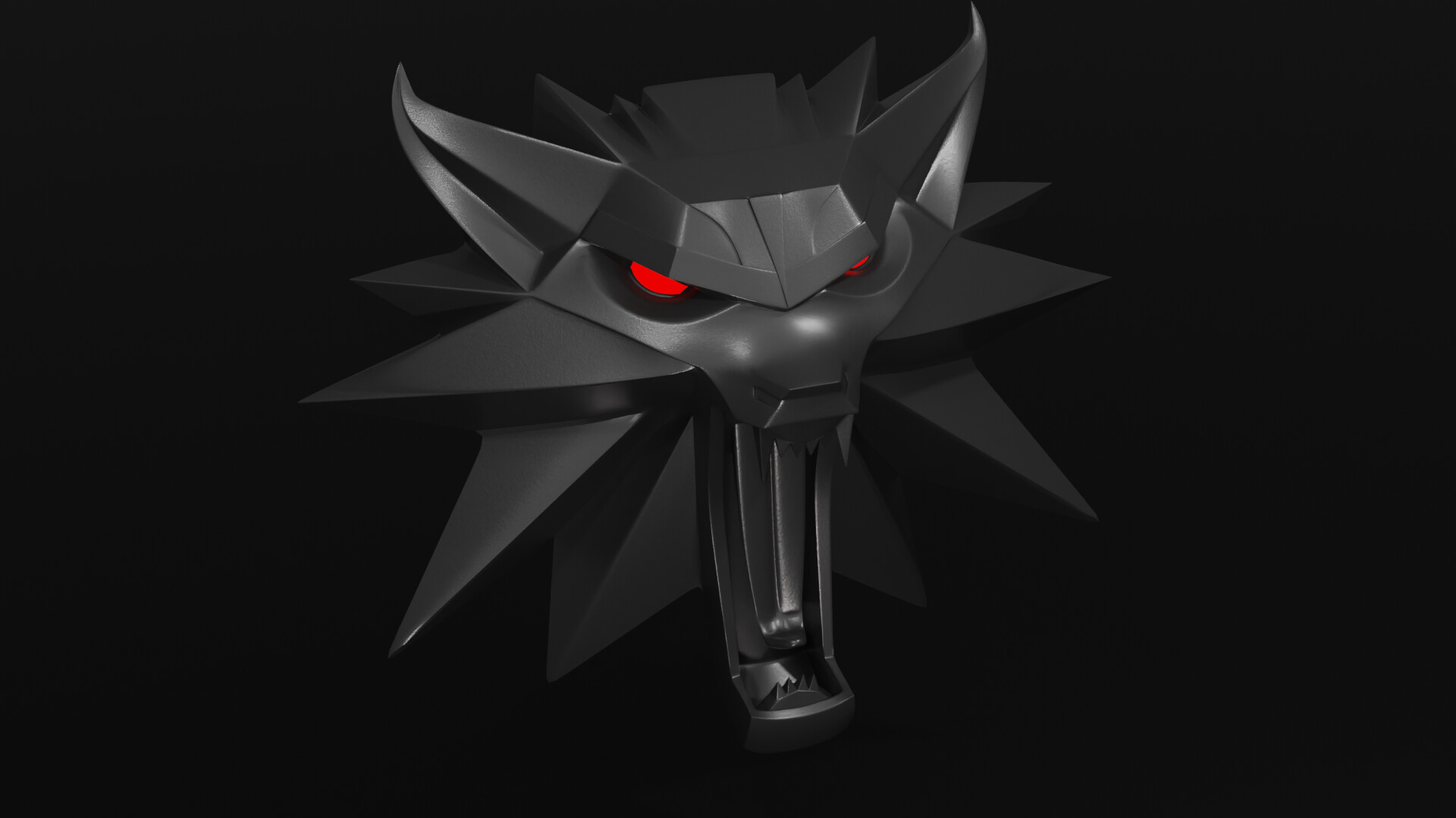 ArtStation - The Witcher 3 Wolf school amulet