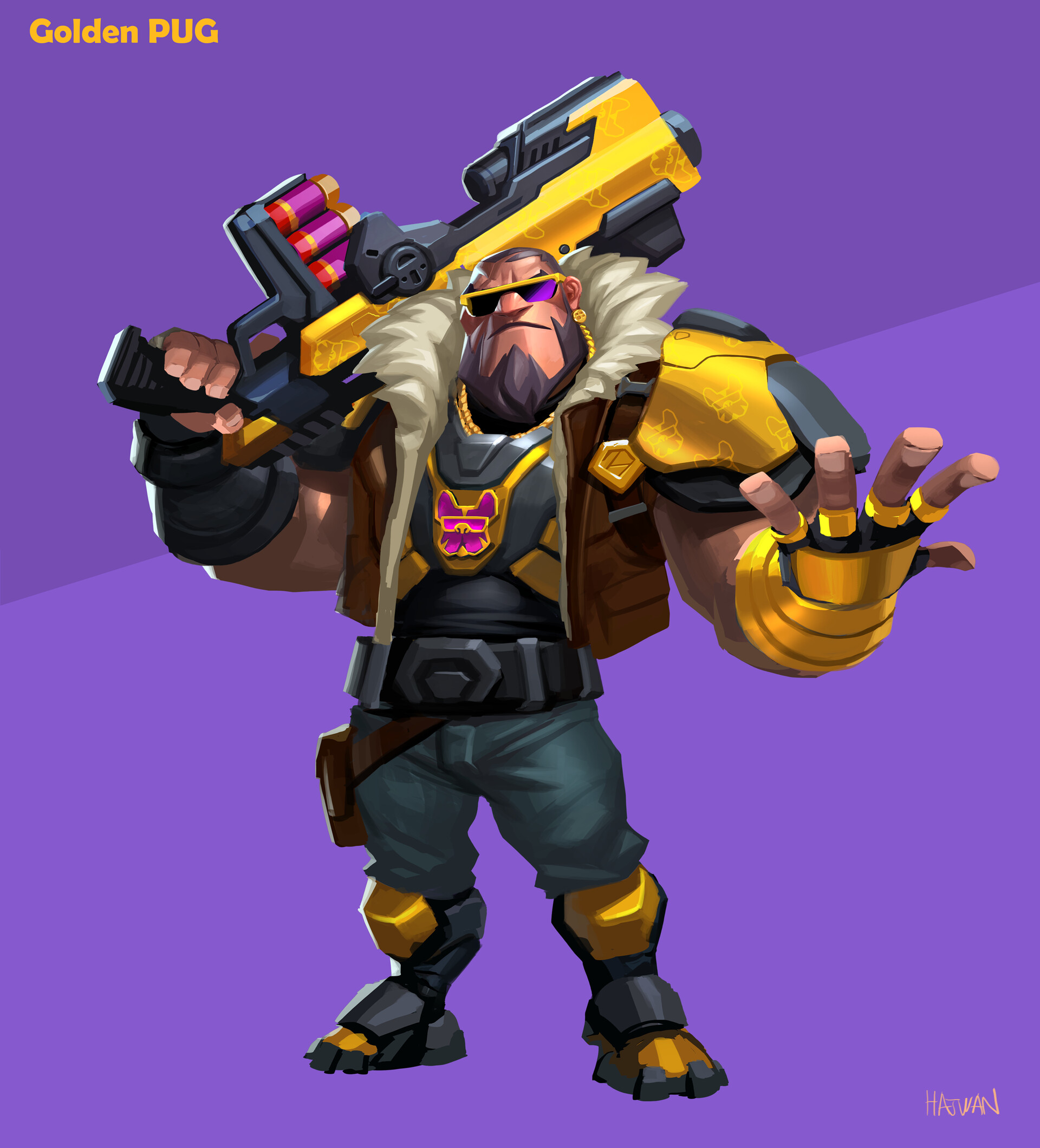 ArtStation - Golden PUG