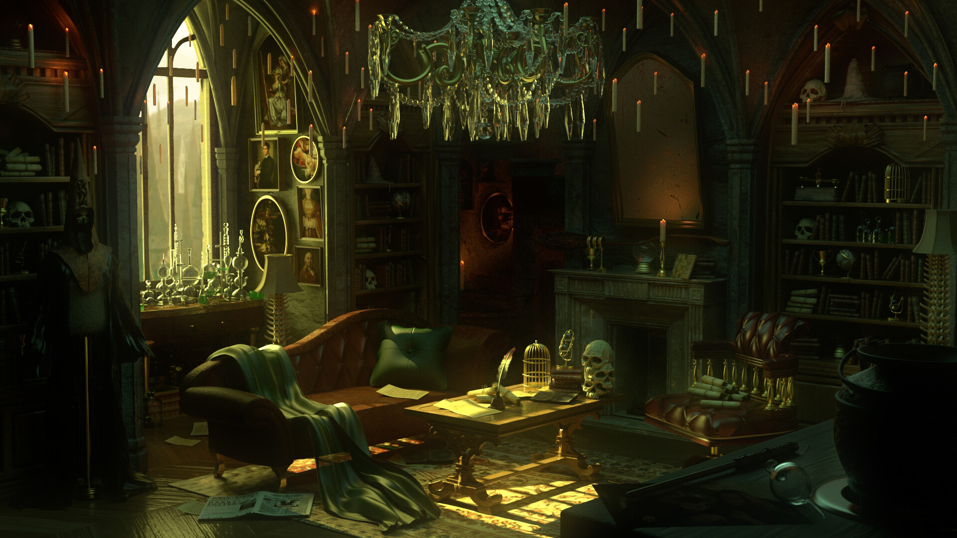 ArtStation - ESMA 3D2 Harry Potter Snape Room school project
