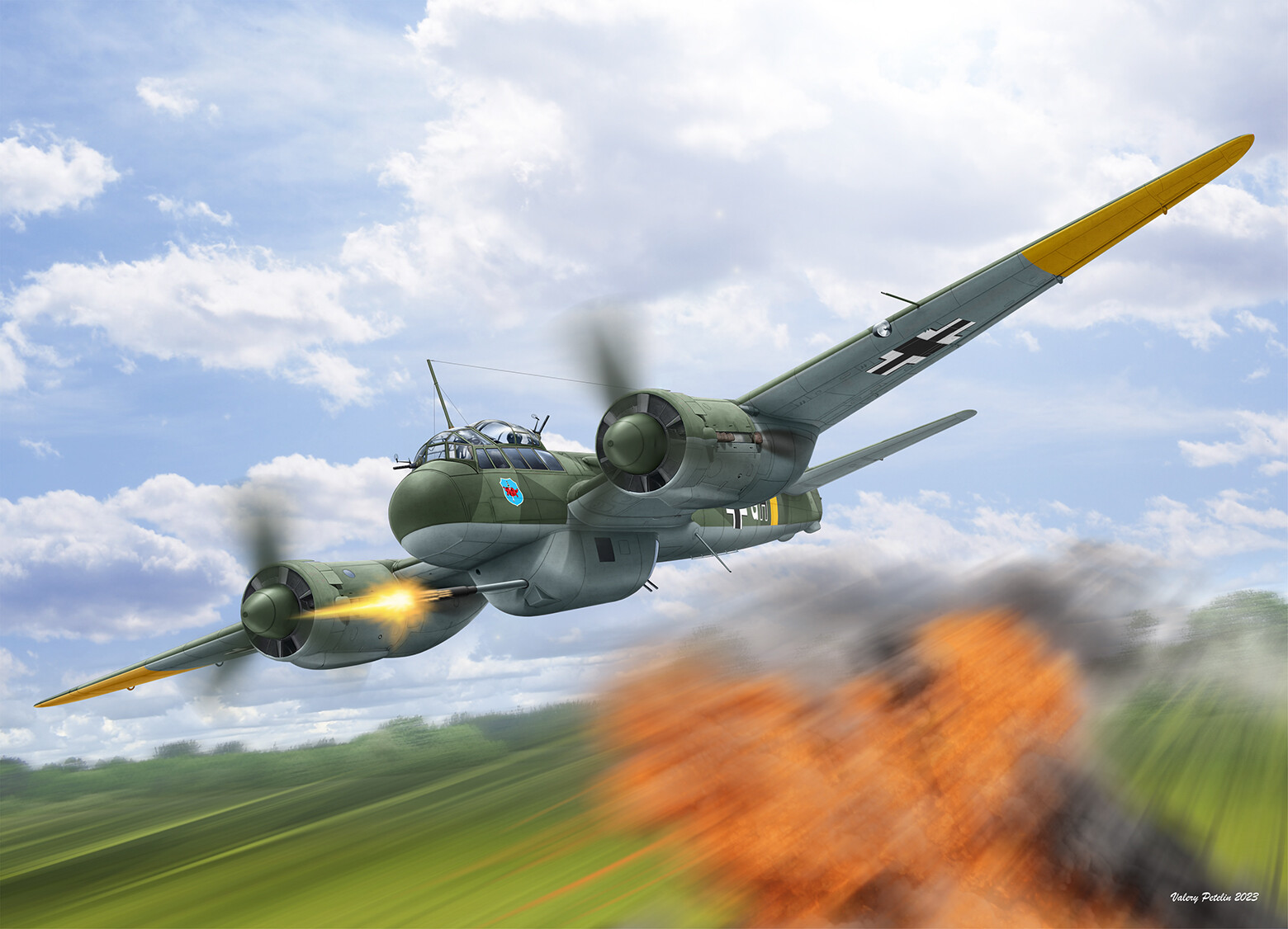 Valery Petelin - Ju-88 P1 (box art for ICM )