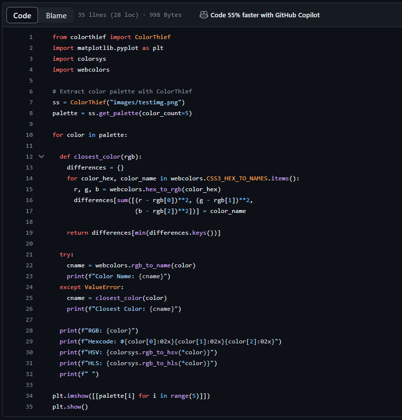 John Ware - Color Scheme Extractor