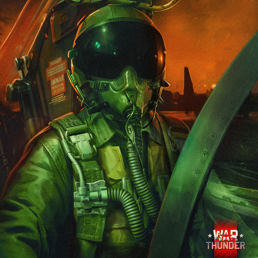 ArtStation - pilot avatar for the game War Thunder