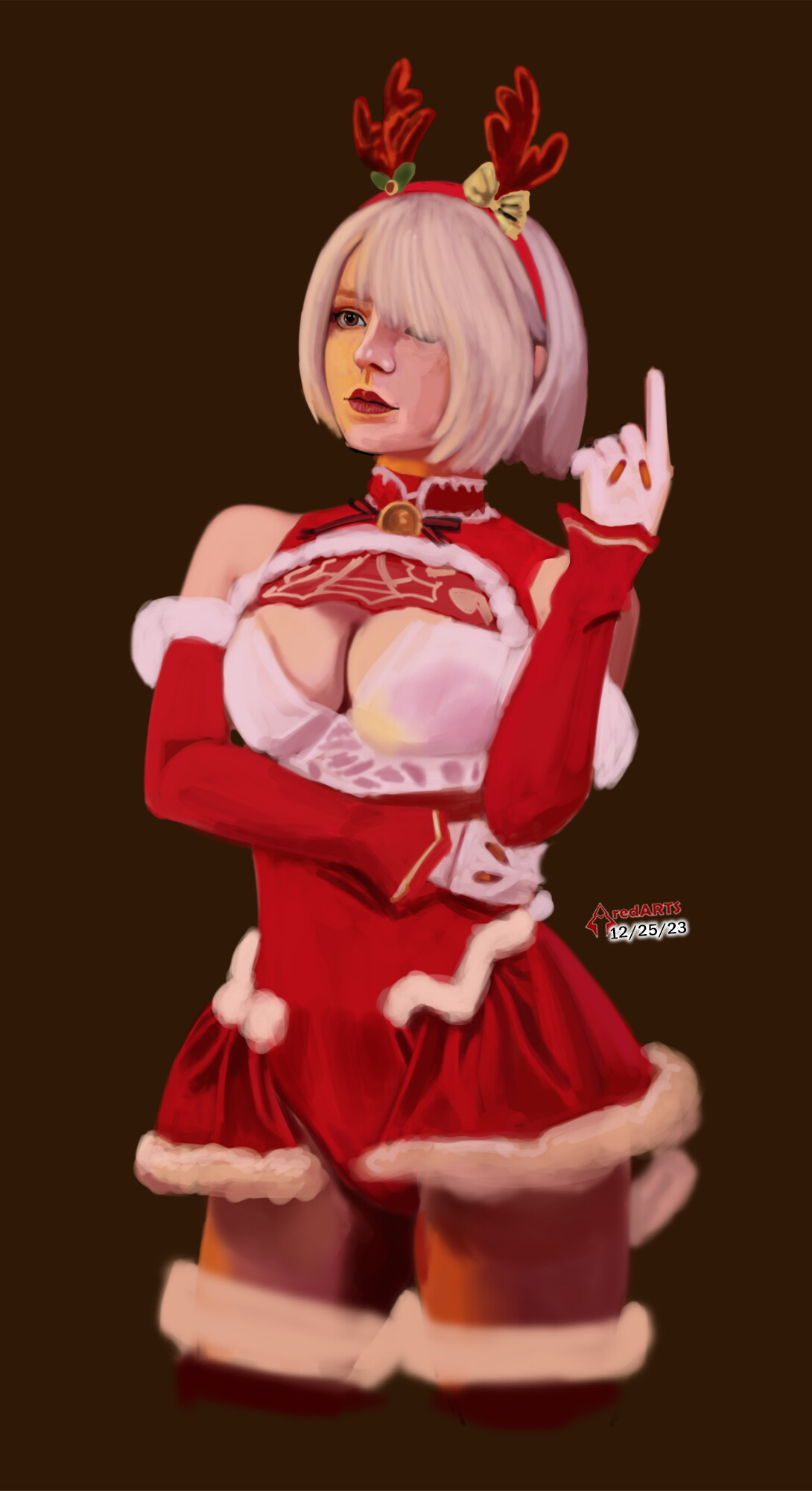 ArtStation - 2B SANTA cosplay fanart