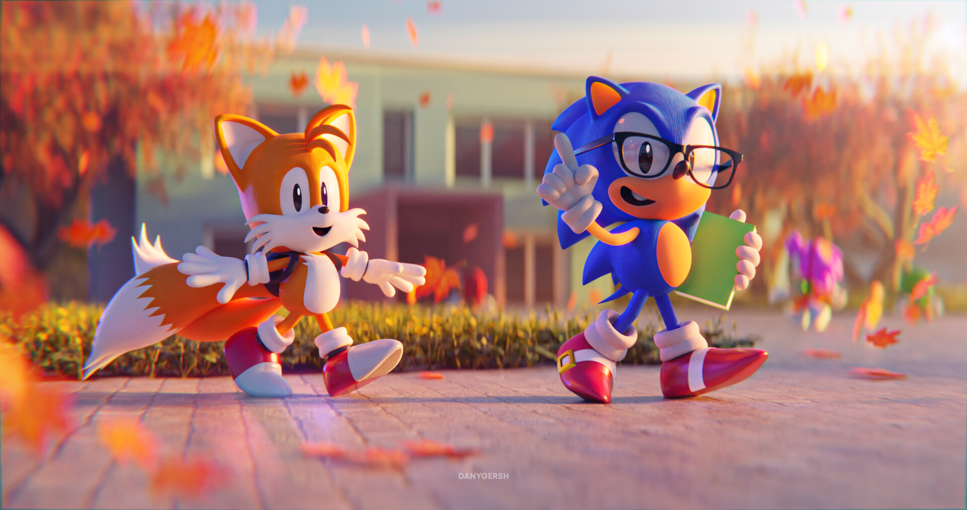 ArtStation - Sonic the Hedgehog School Fan-Art