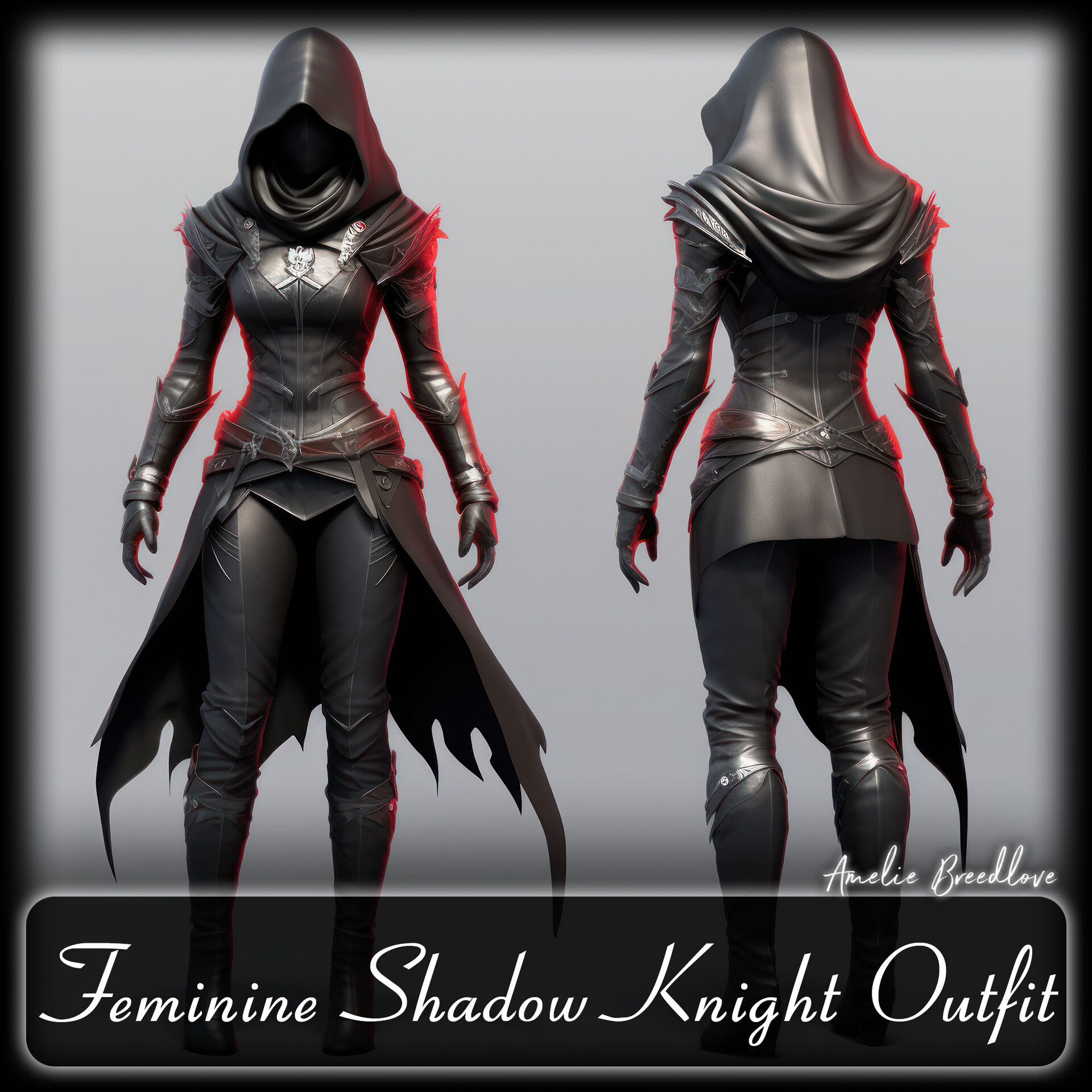 ArtStation - 200 Feminine Shadow Knight Outfit Reference Pack | 4K | v.254