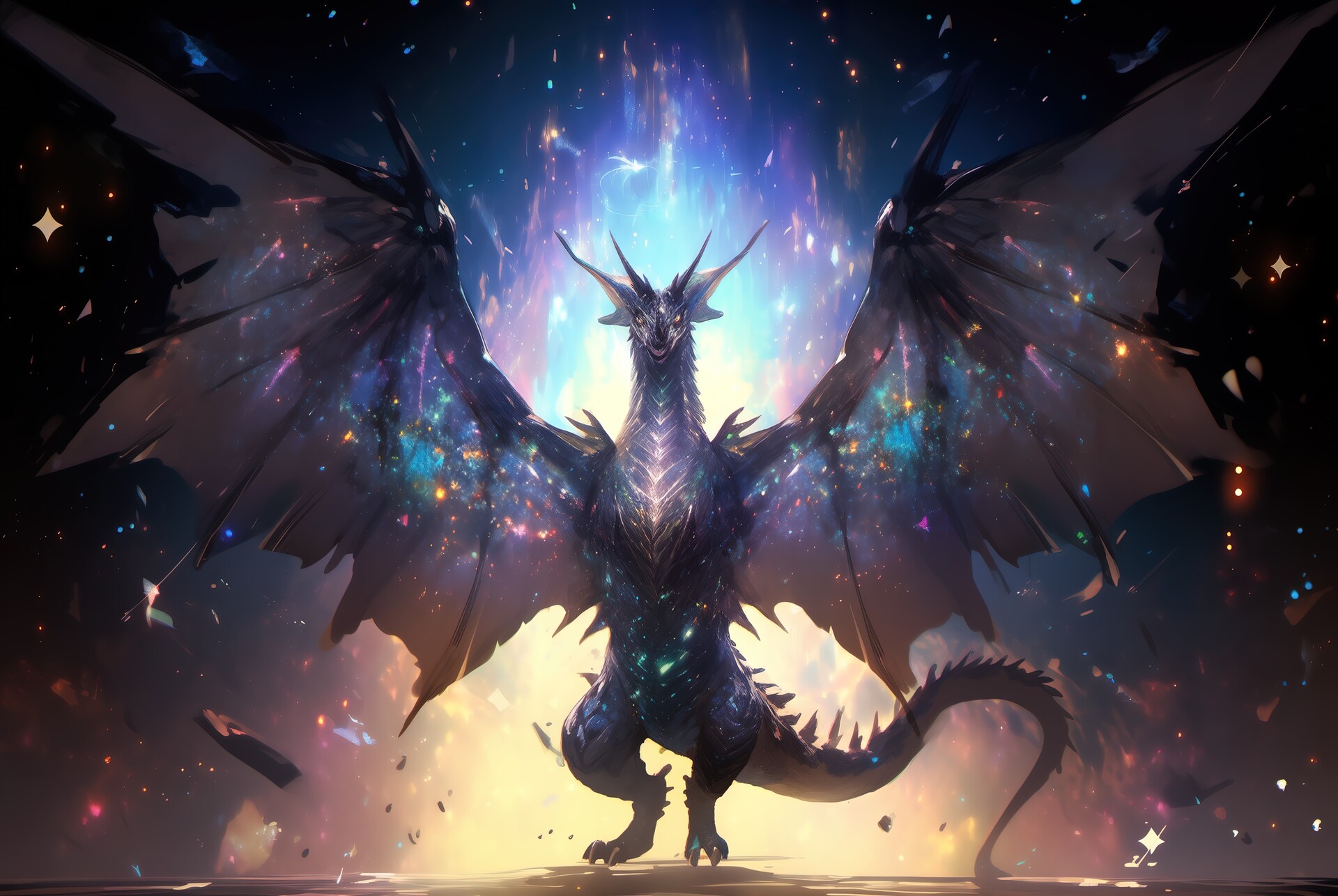 ArtStation - Opalescent Starlight Dragon