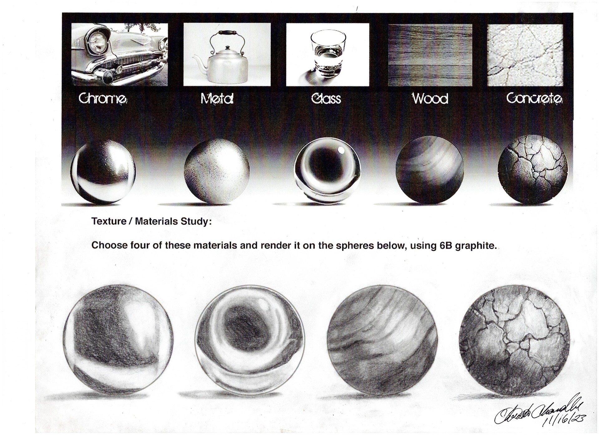 ArtStation - Texture Study in Graphite