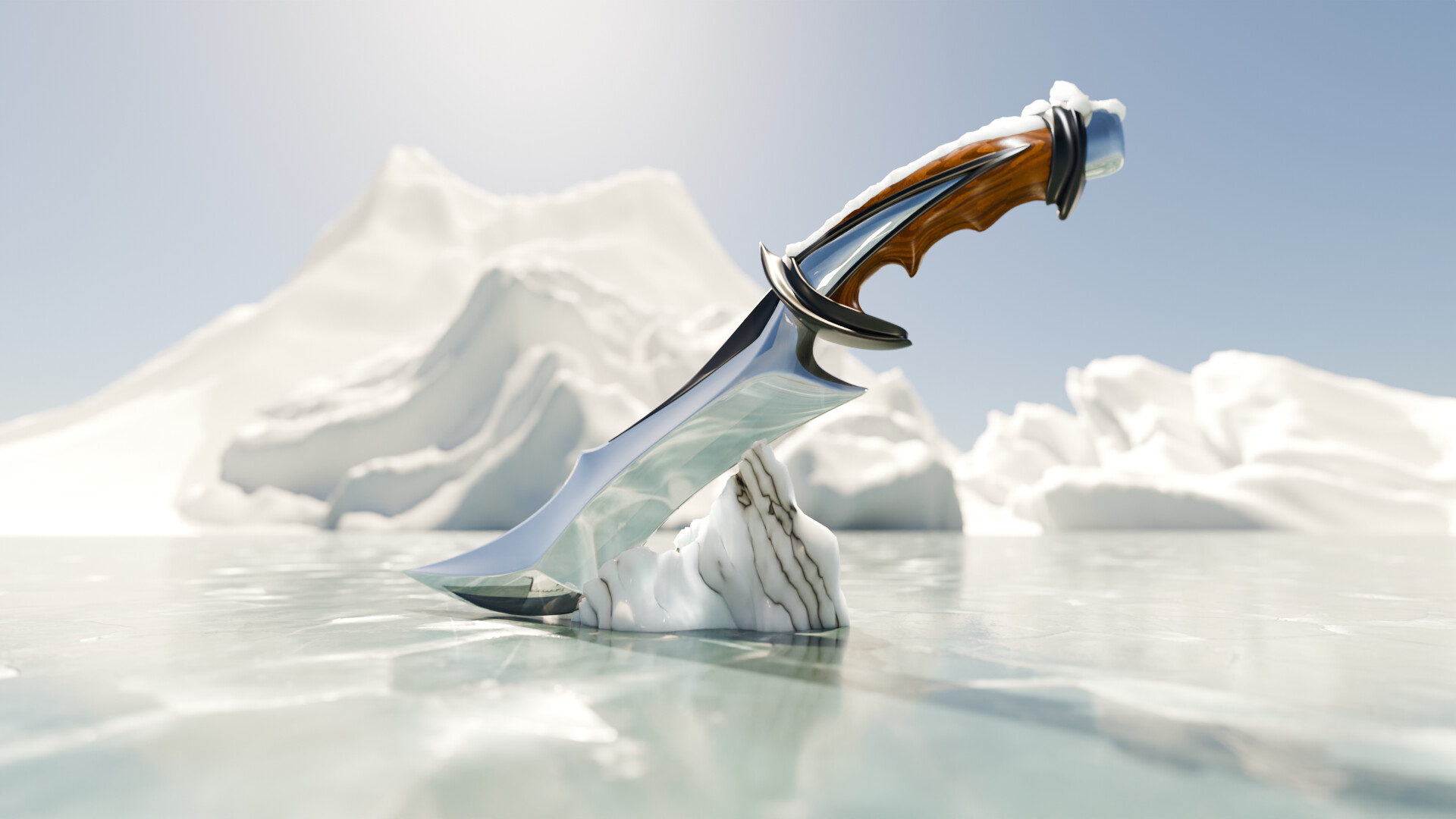 ArtStation - Ice Dagger (3D challenge by Kaino University)