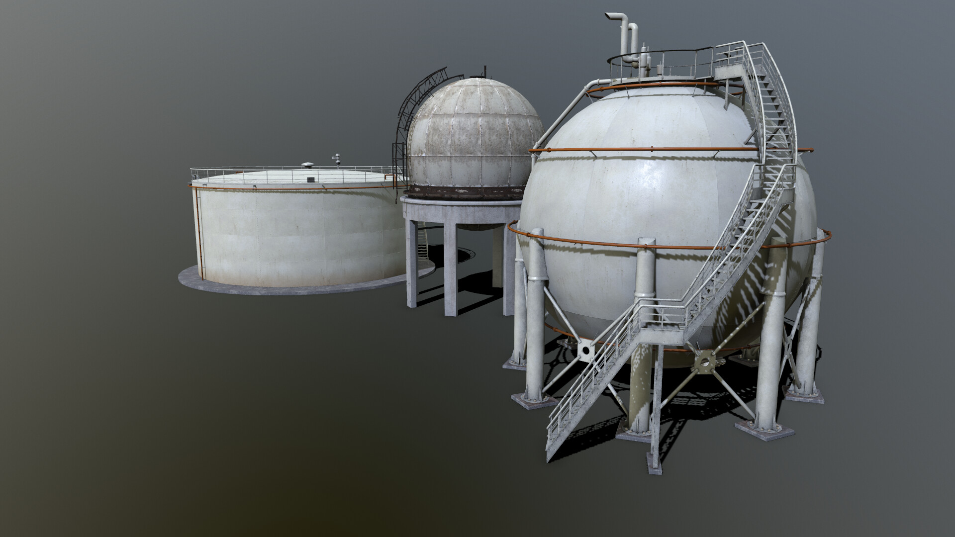 ArtStation - Gas Storage Tanks Silos