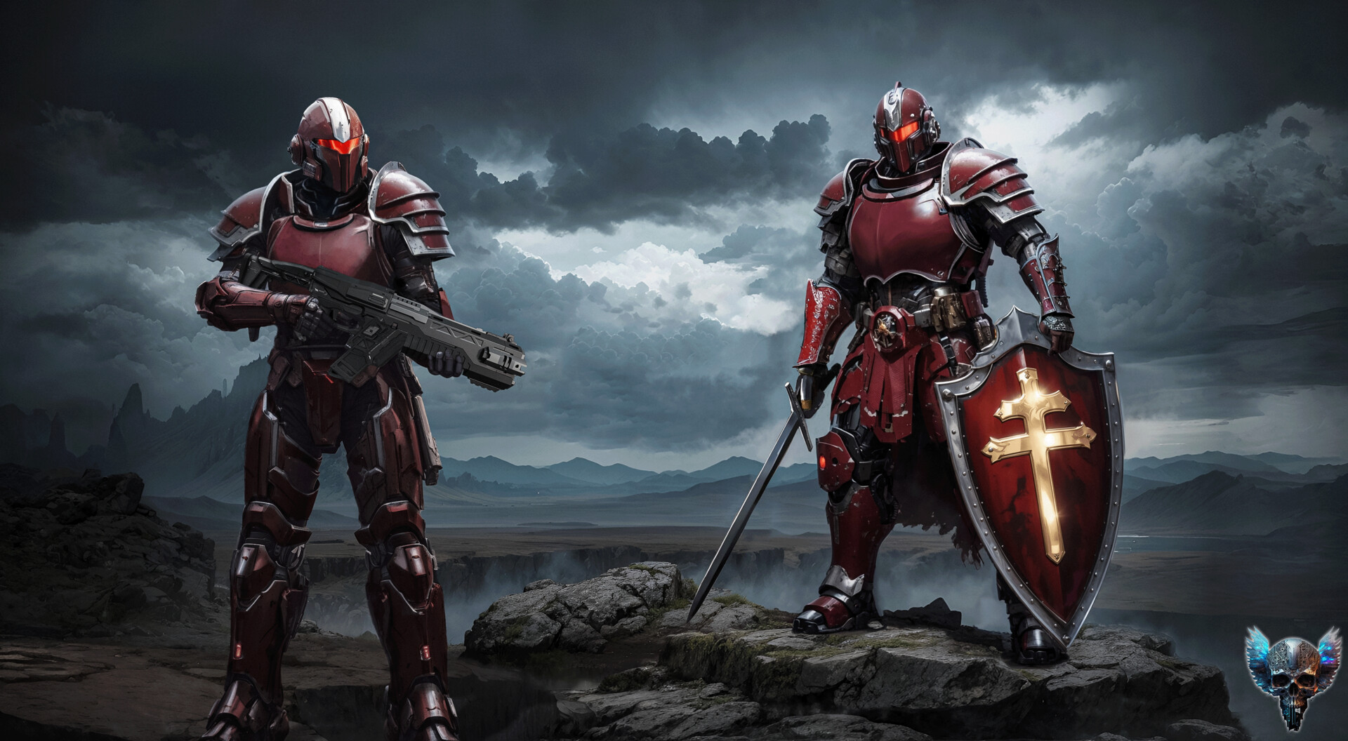 ArtStation - Red Sci FI Armored Knight Squad