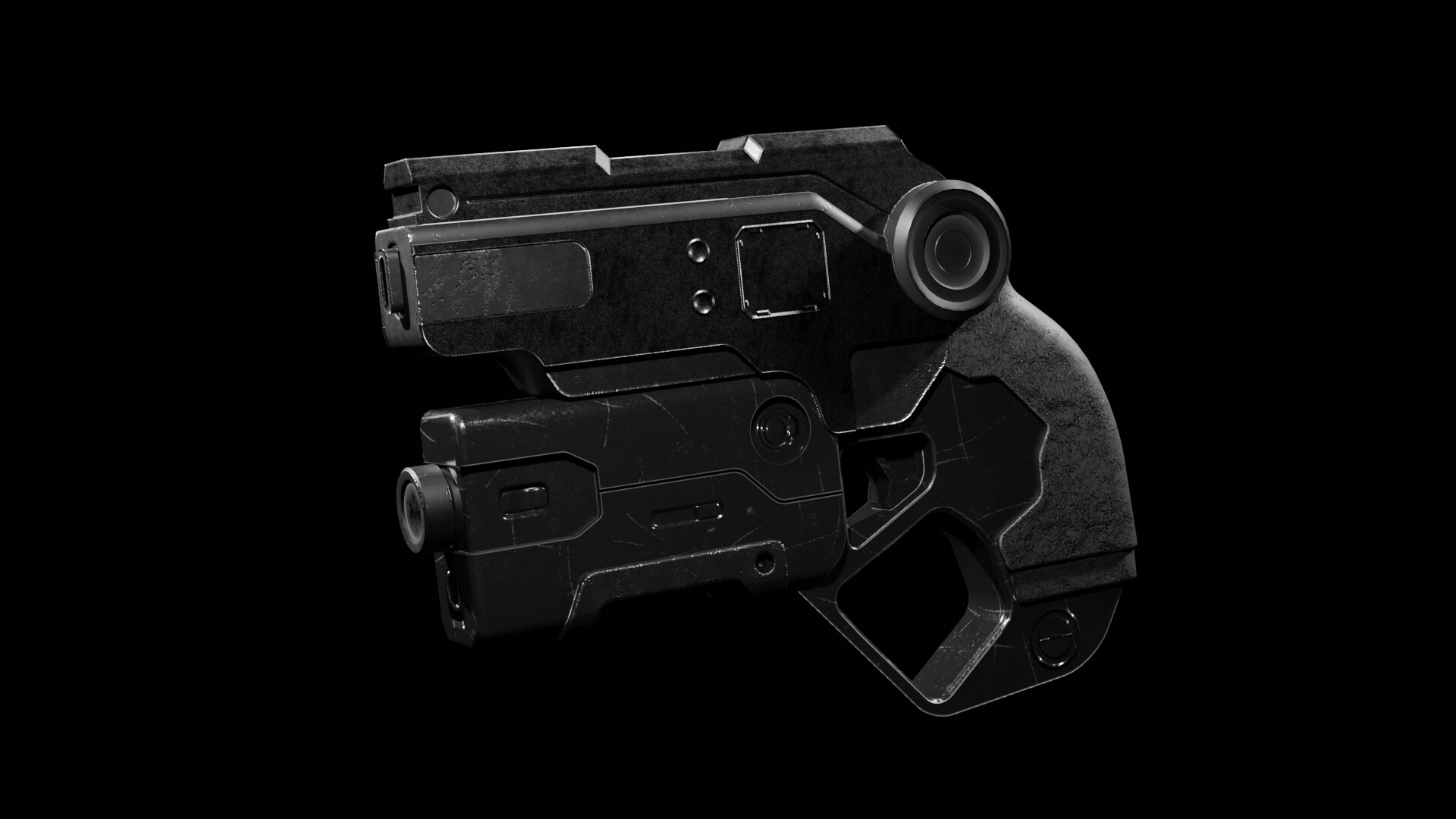 ArtStation - Sci-fi Post-apocalyptic pistol