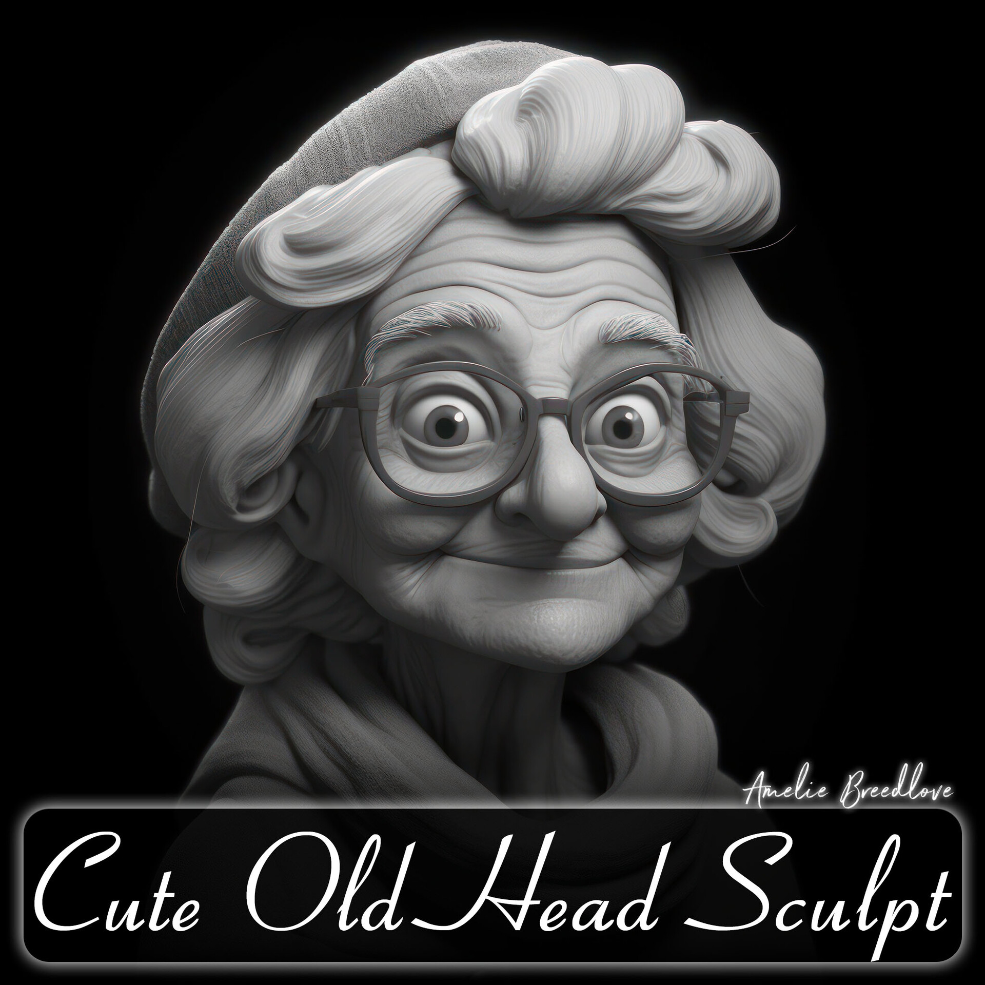 ArtStation - 310 Cute Old Head Sculpt Reference Pack | 4K | v.133