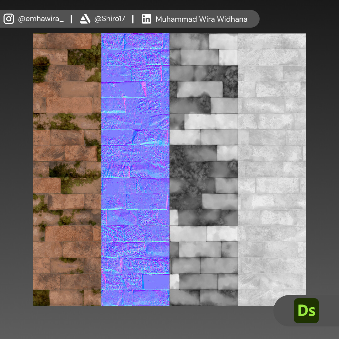 ShirO - Wall brick study Subtance Designer
