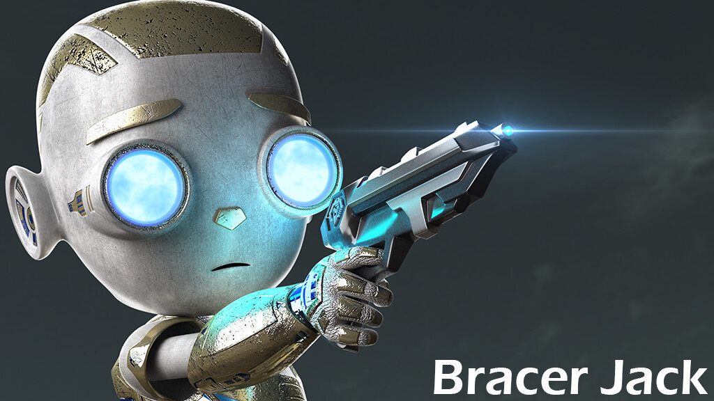 ArtStation - Retro CGI Robot SNU designed and created for a Platform Game.